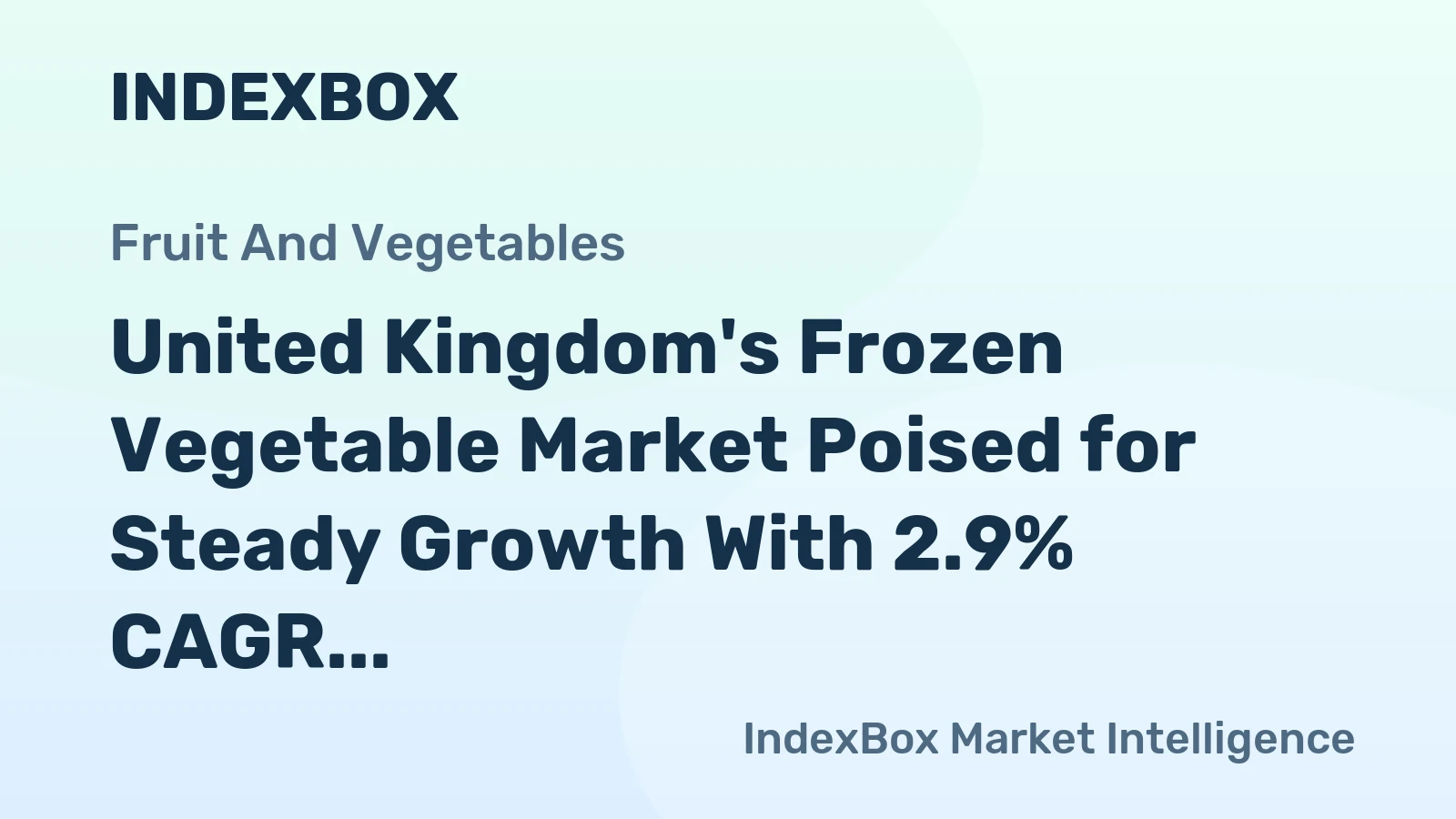 United Kingdom's Frozen Vegetable Market Poised for Steady Growth With 2.9% CAGR Through 2035
