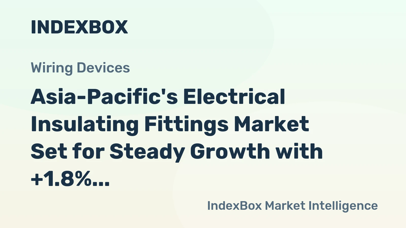 Asia-Pacific's Electrical Insulating Fittings Market Set for Steady Growth with +1.8% CAGR Through 2035