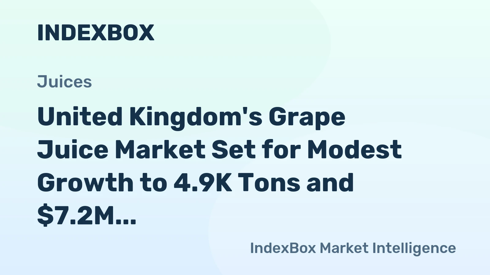 United Kingdom's Grape Juice Market Set for Modest Growth to 4.9K Tons and $7.2M by 2035