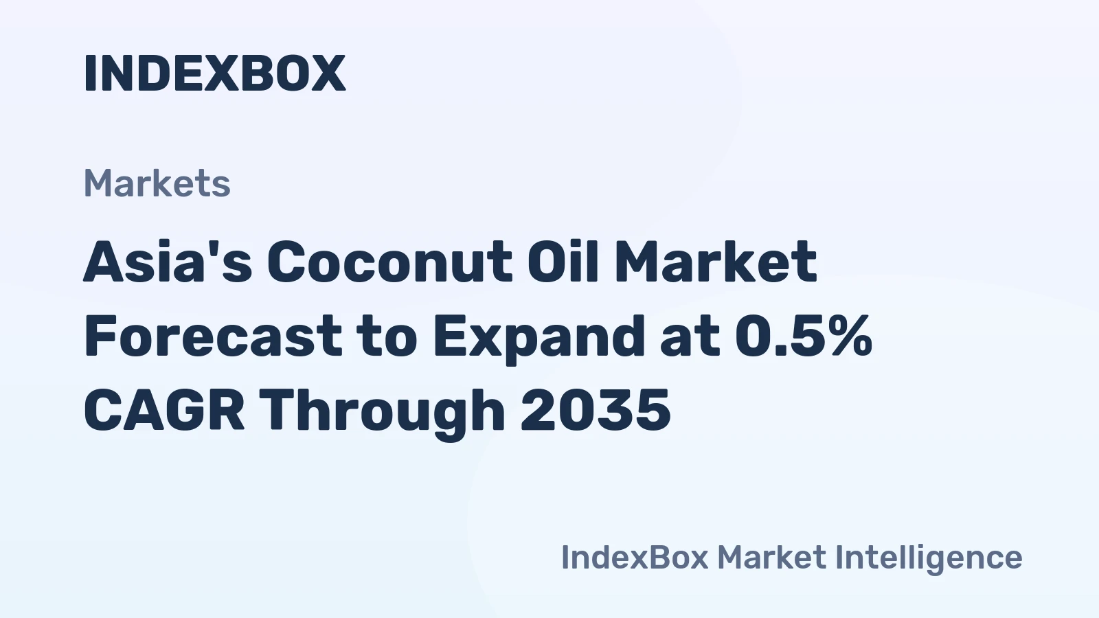 Asia's Coconut Oil Market Forecast to Expand at 0.5% CAGR Through 2035