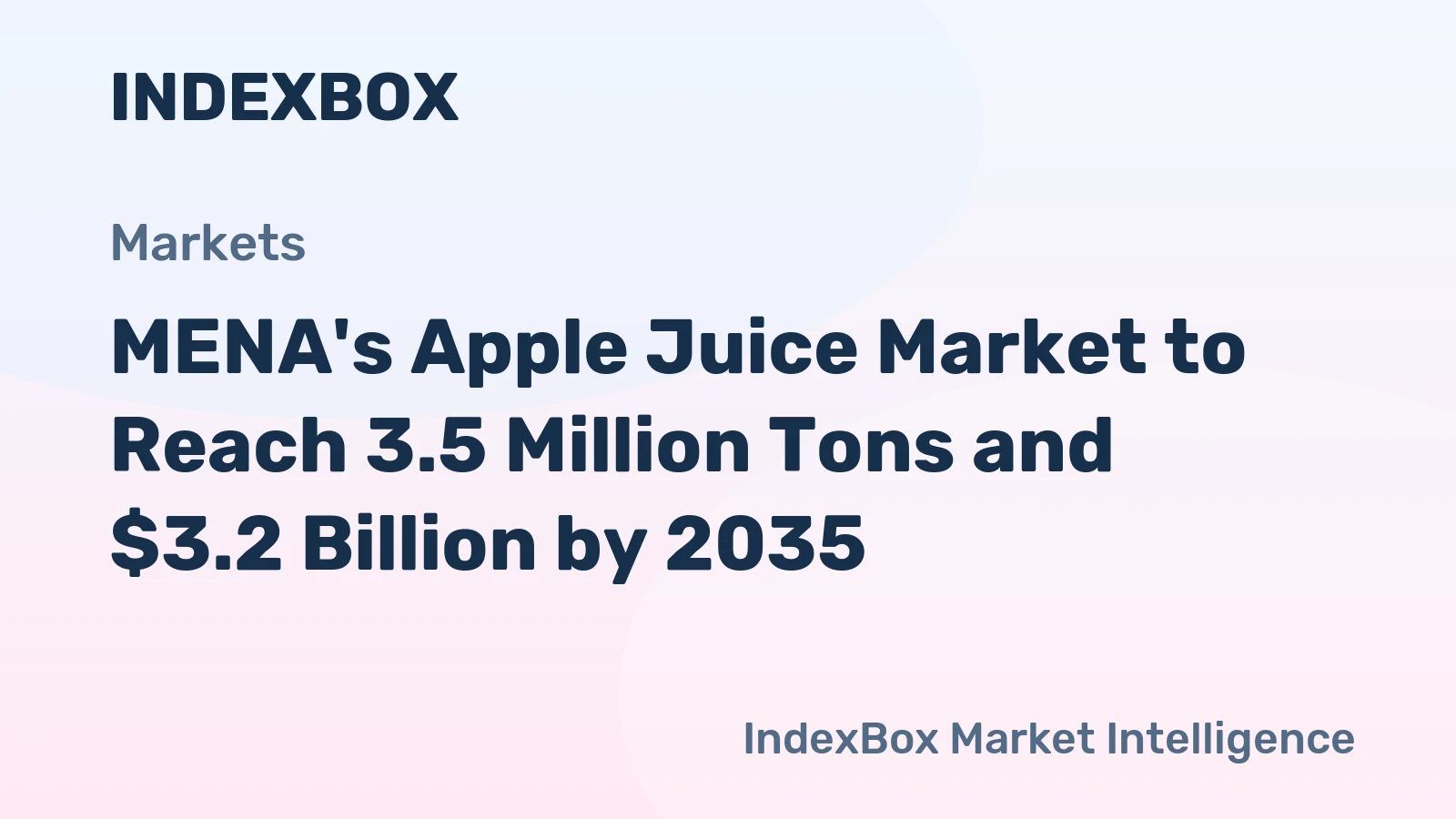 MENA's Apple Juice Market to Reach 3.5 Million Tons and $3.2 Billion by 2035