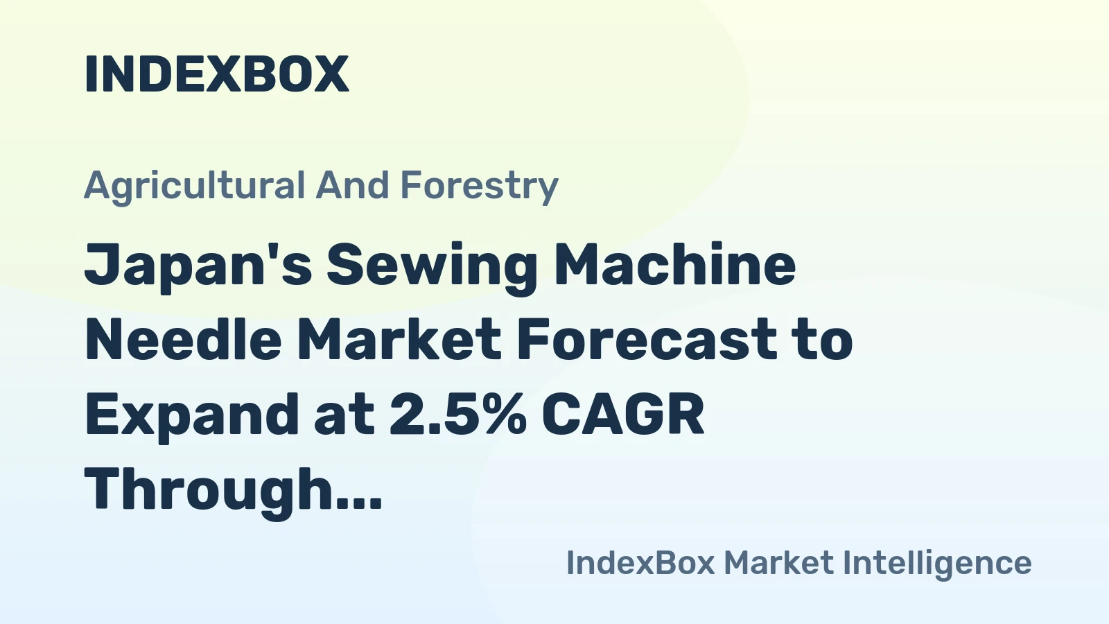 Japan's Sewing Machine Needle Market Forecast to Expand at 2.5% CAGR Through 2035