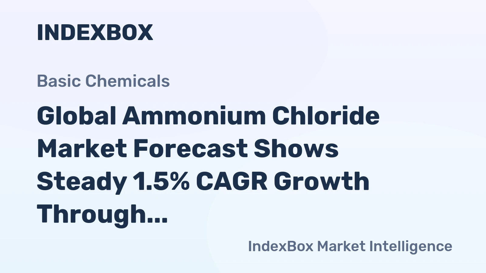 Global Ammonium Chloride Market Forecast Shows Steady 1.5% CAGR Growth Through 2035