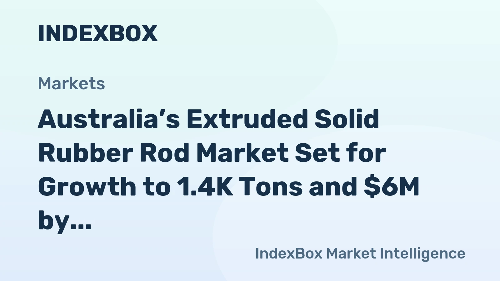 Australia’s Extruded Solid Rubber Rod Market Set for Growth to 1.4K Tons and $6M by 2035