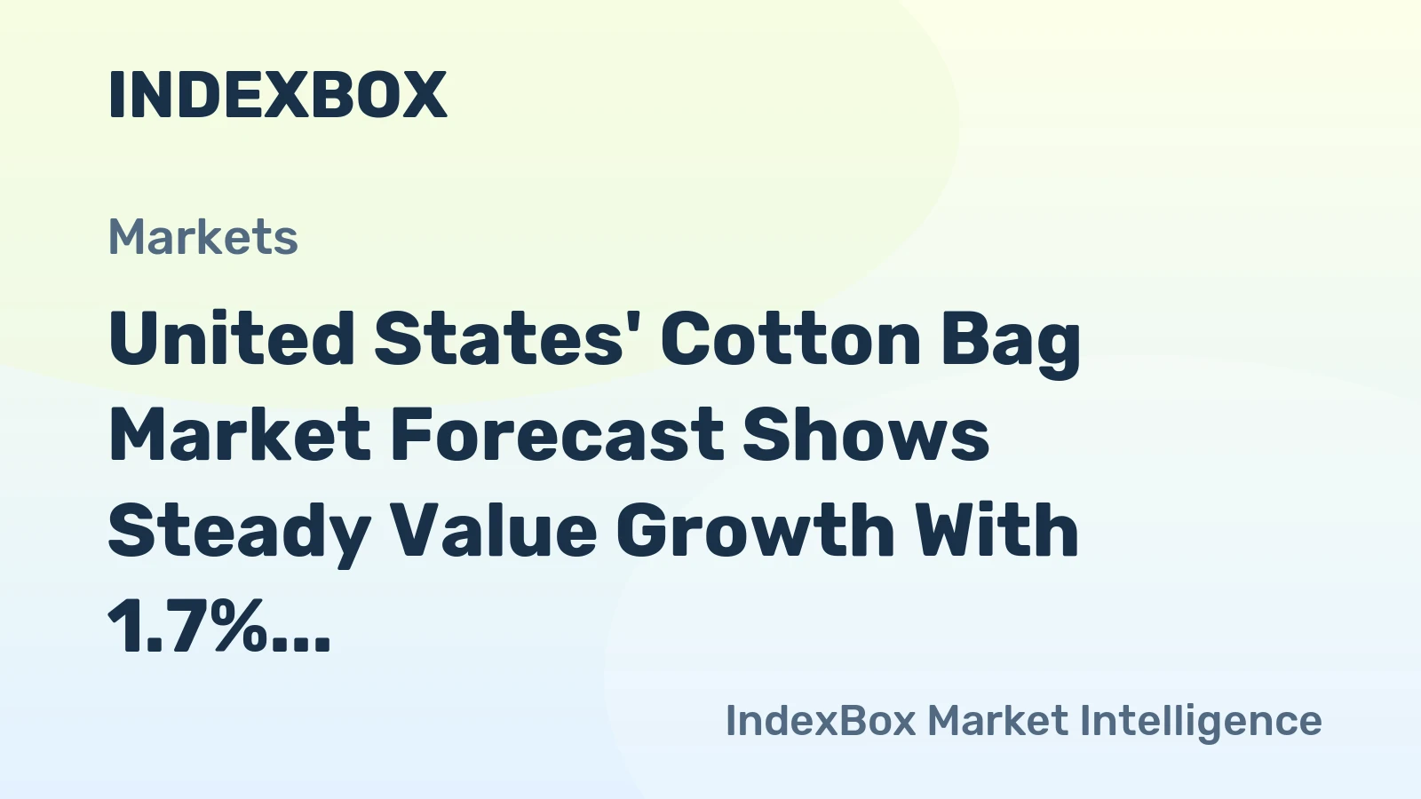 United States' Cotton Bag Market Forecast Shows Steady Value Growth With 1.7% CAGR Through 2035