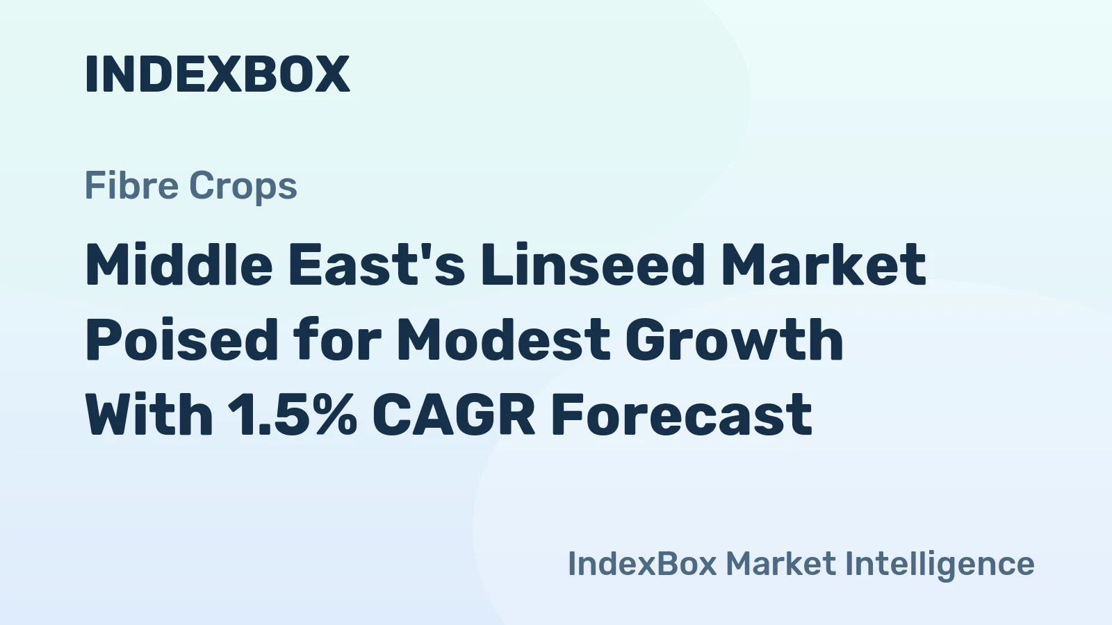 Middle East's Linseed Market Poised for Modest Growth With 1.5% CAGR Forecast
