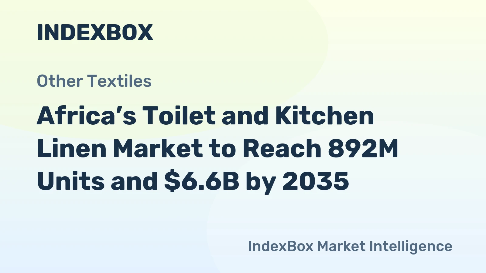 Africa’s Toilet and Kitchen Linen Market to Reach 892M Units and $6.6B by 2035