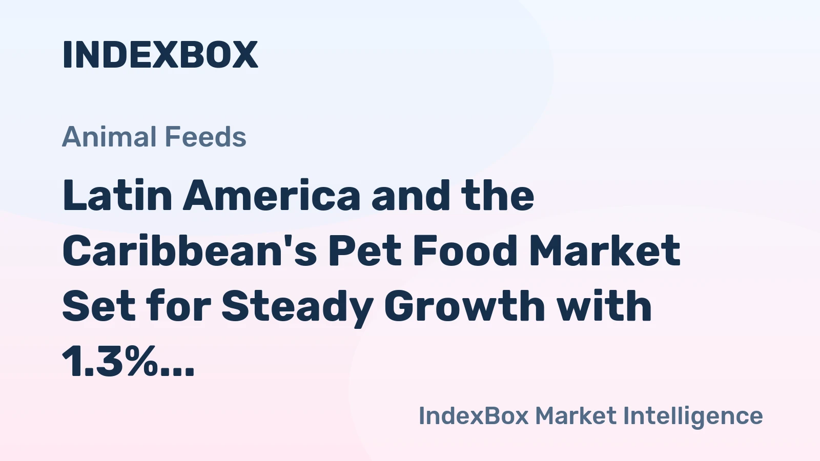 Latin America and the Caribbean's Pet Food Market Set for Steady Growth with 1.3% CAGR in Value