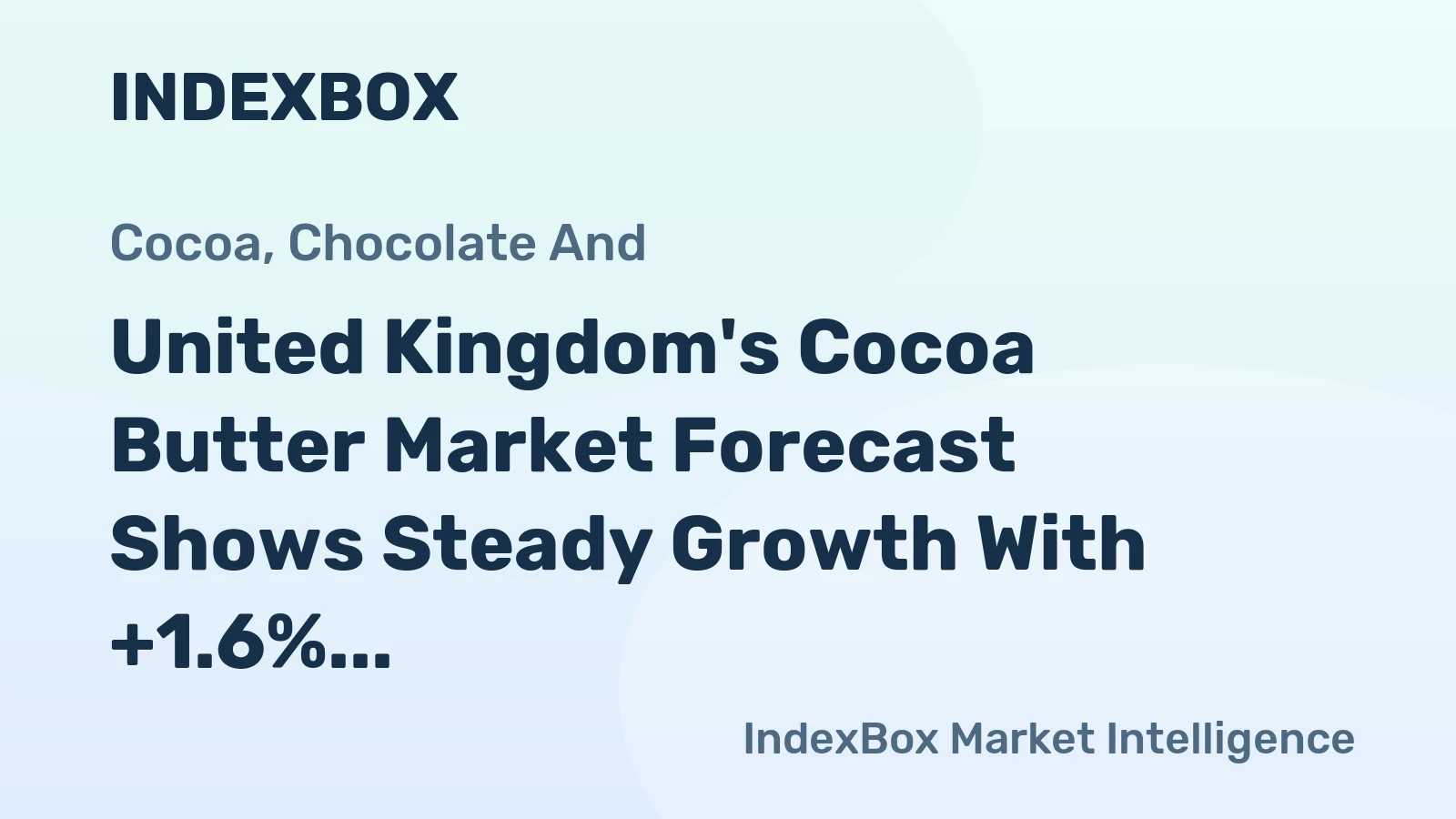 United Kingdom's Cocoa Butter Market Forecast Shows Steady Growth With +1.6% Value CAGR Through 2035