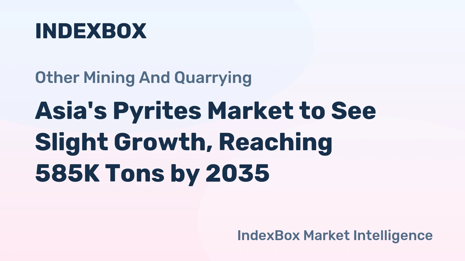 Asia's Pyrites Market to See Slight Growth, Reaching 585K Tons by 2035