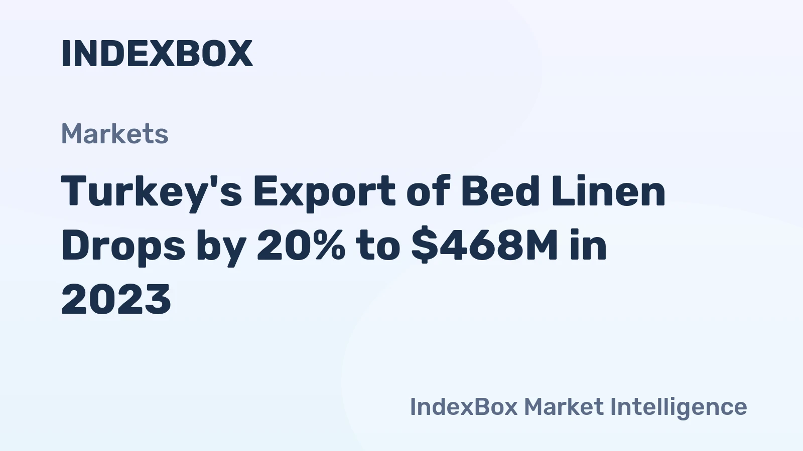 Turkey's Export of Bed Linen Drops by 20% to $468M in 2023