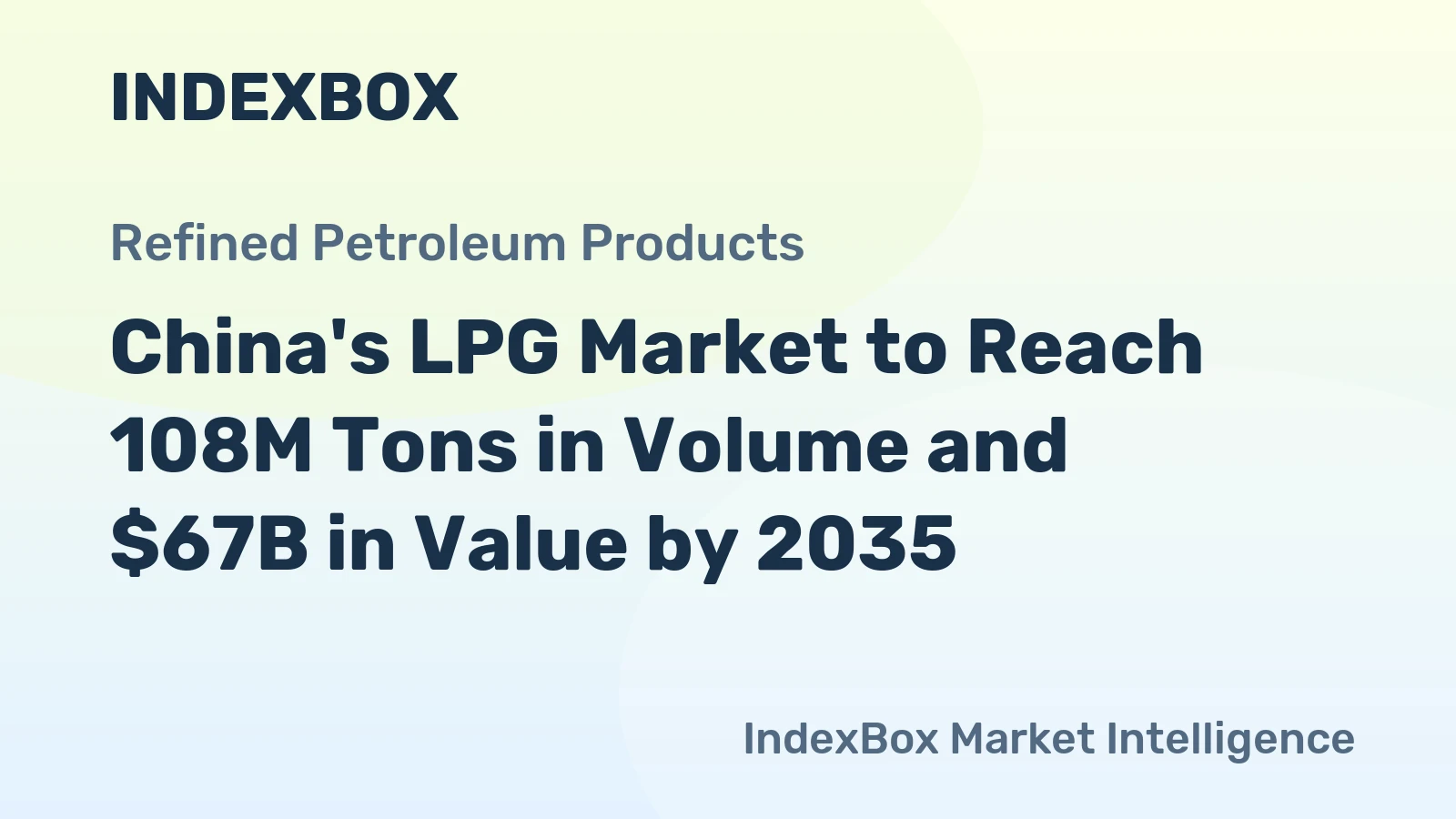 China's LPG Market to Reach 108M Tons in Volume and $67B in Value by 2035
