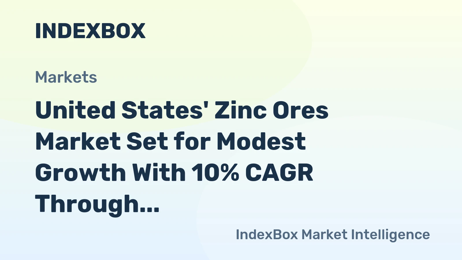 United States' Zinc Ores Market Set for Modest Growth With 10% CAGR Through 2035