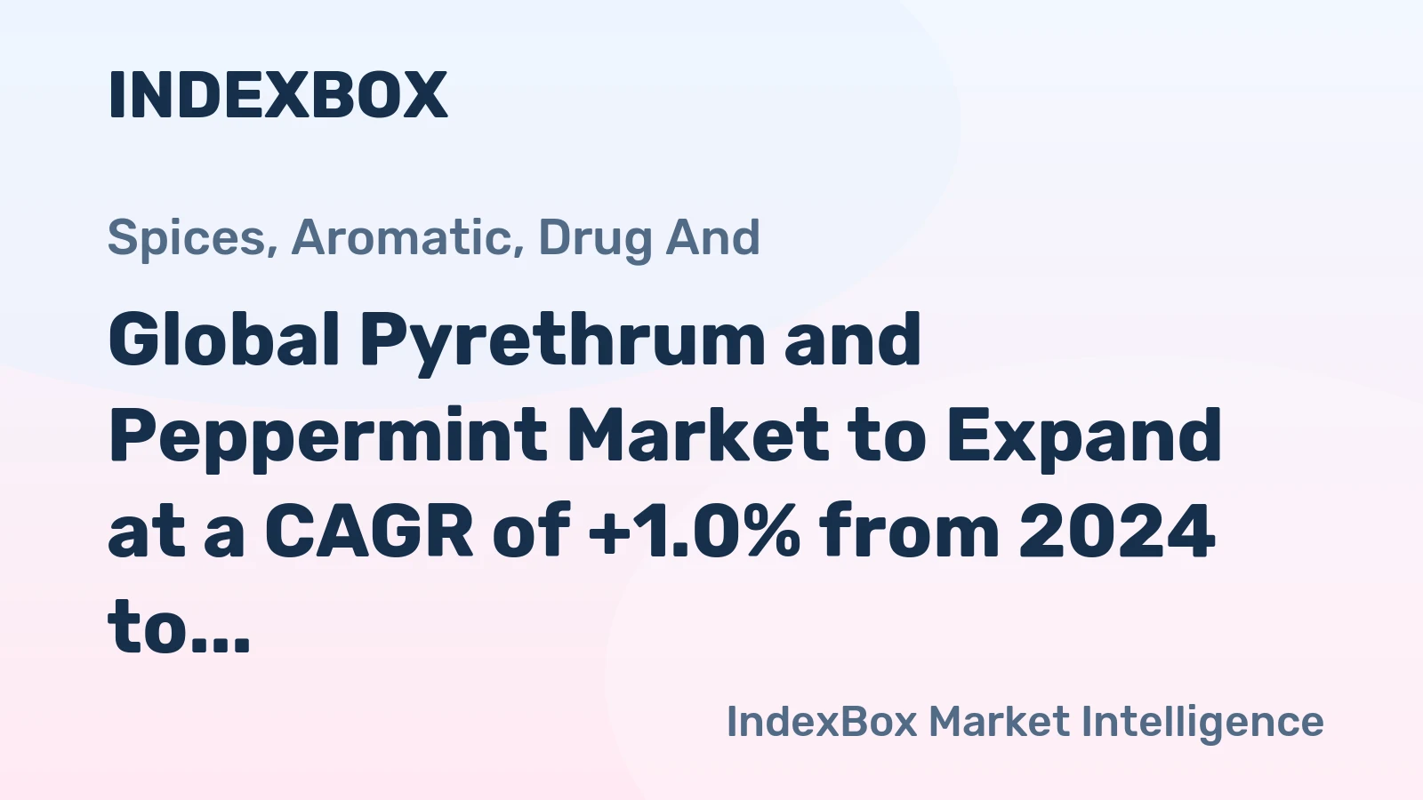 Global Pyrethrum and Peppermint Market to Expand at a CAGR of +1.0% from 2024 to 2035