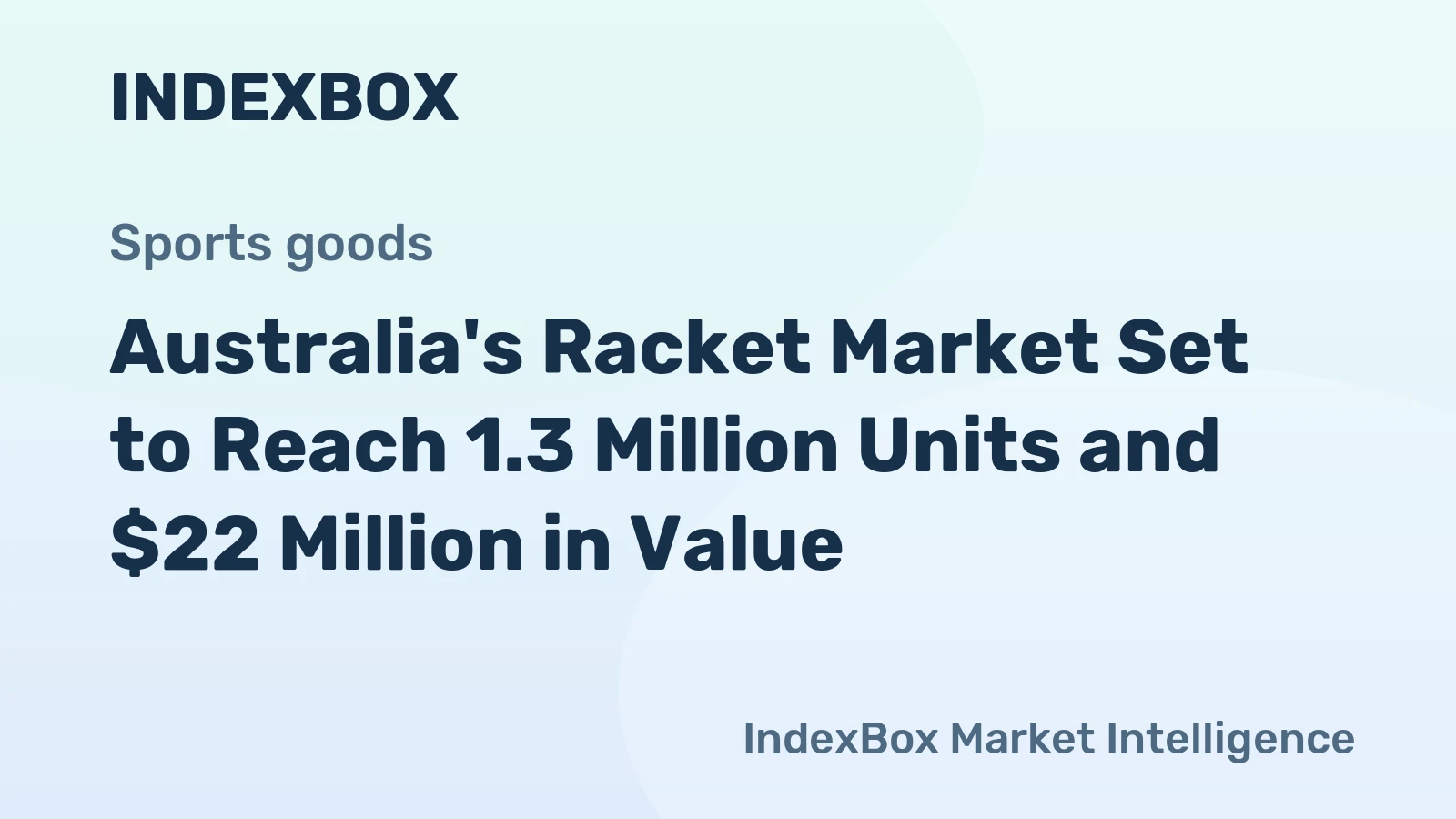Australia's Racket Market Set to Reach 1.3 Million Units and $22 Million in Value