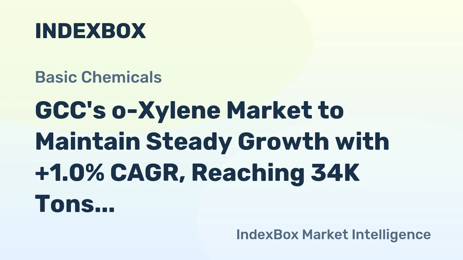 GCC's o-Xylene Market to Maintain Steady Growth with +1.0% CAGR, Reaching 34K Tons by 2035