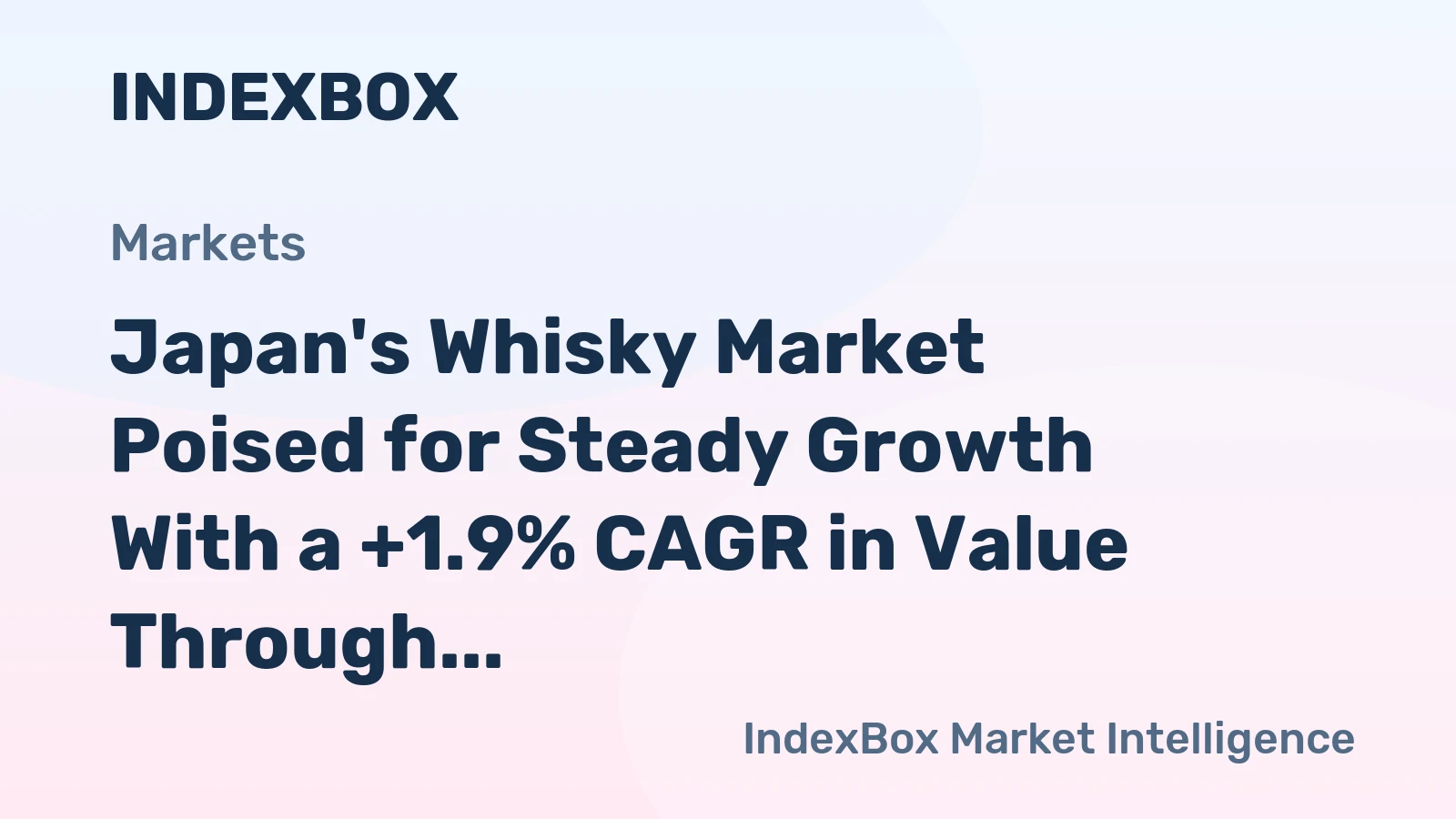 Japan's Whisky Market Poised for Steady Growth With a +1.9% CAGR in Value Through 2035