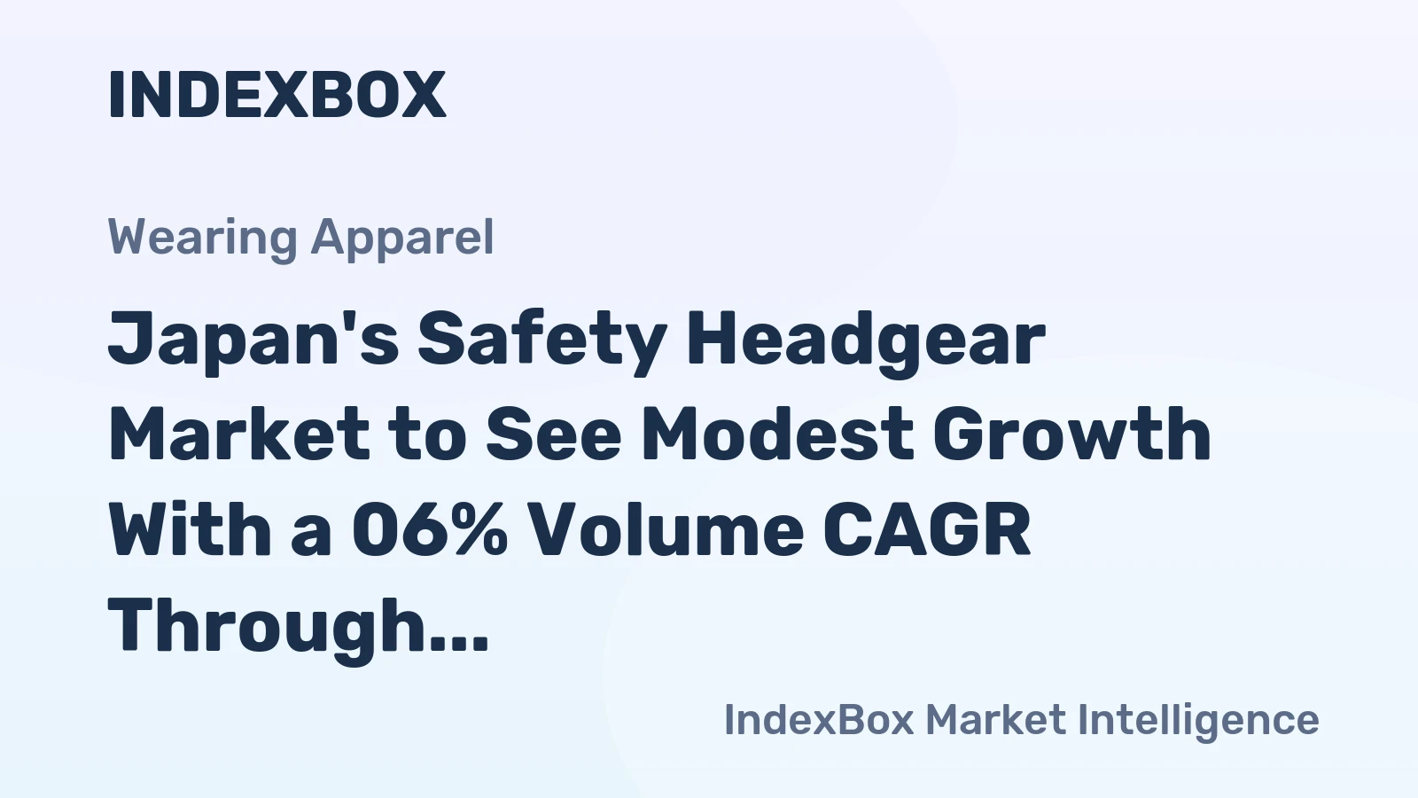 Japan's Safety Headgear Market to See Modest Growth With a 06% Volume CAGR Through 2035