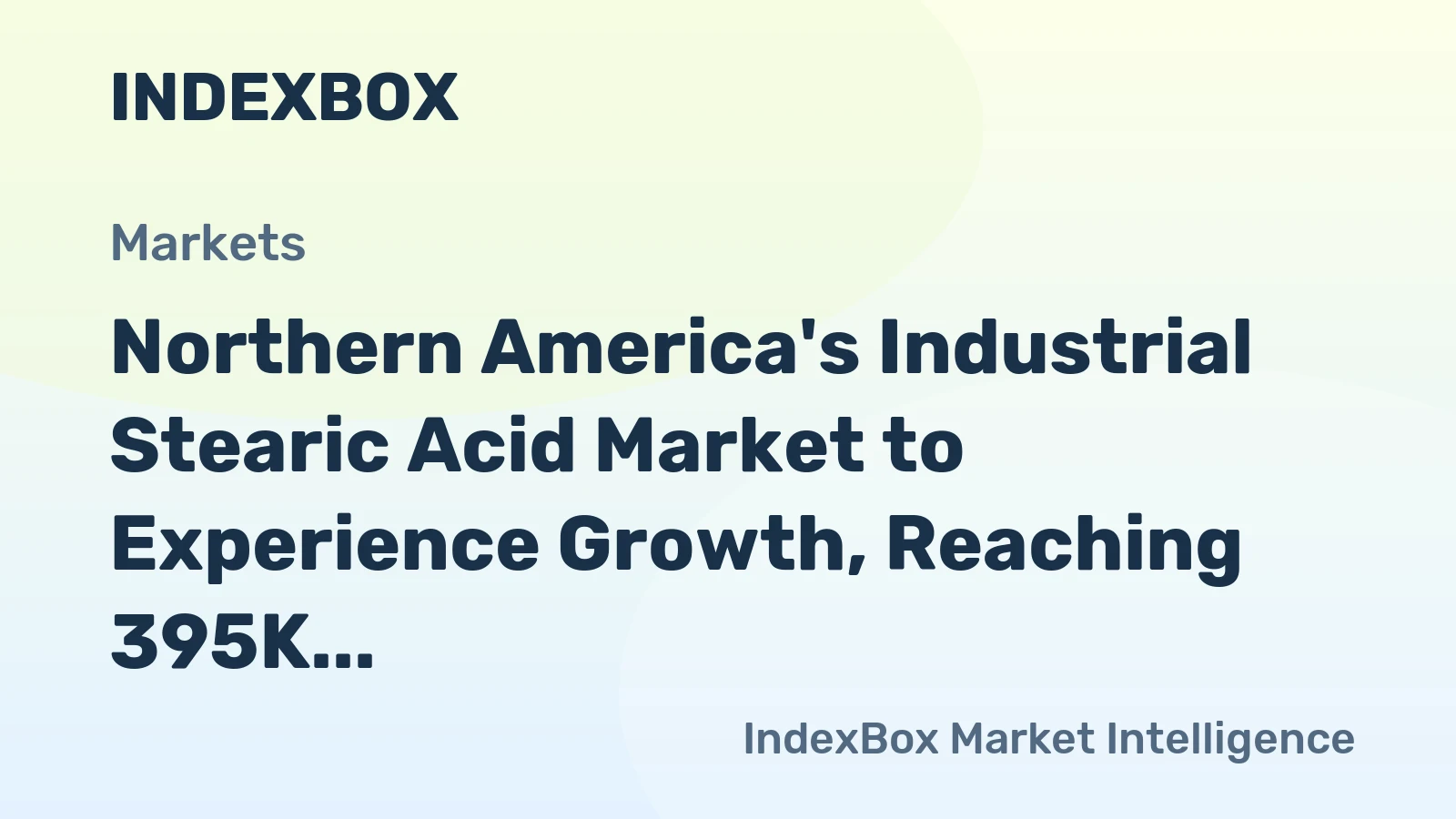 Northern America's Industrial Stearic Acid Market to Experience Growth, Reaching 395K Tons and $701M by 2035