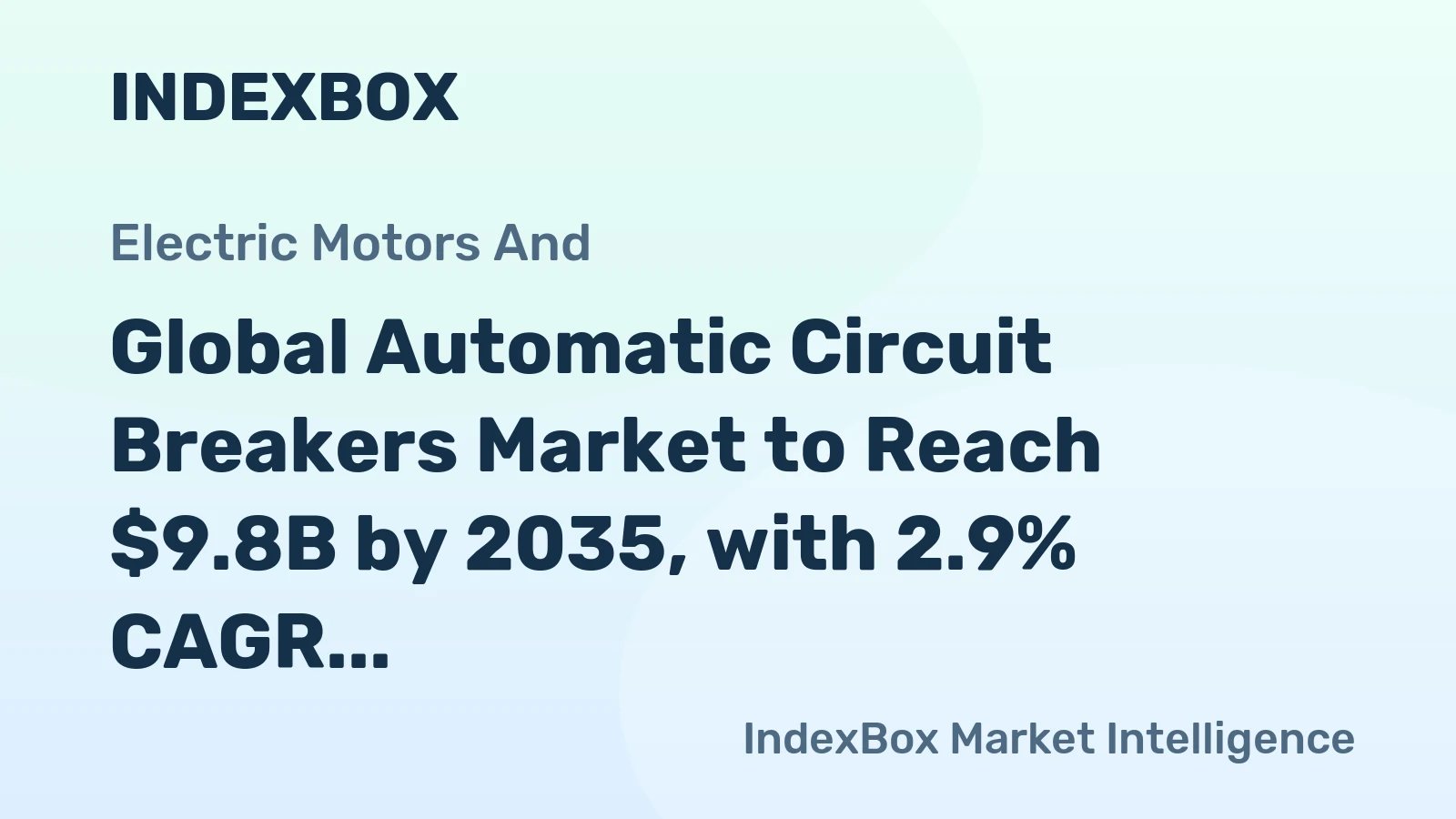 Global Automatic Circuit Breakers Market to Reach $9.8B by 2035, with 2.9% CAGR