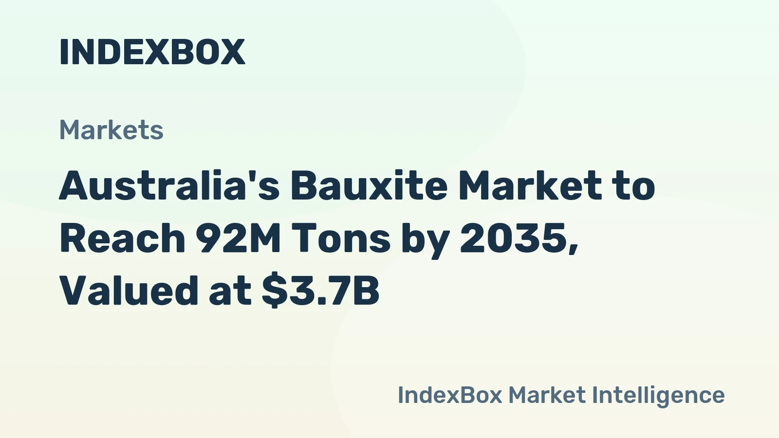 Australia's Bauxite Market to Reach 92M Tons by 2035, Valued at $3.7B