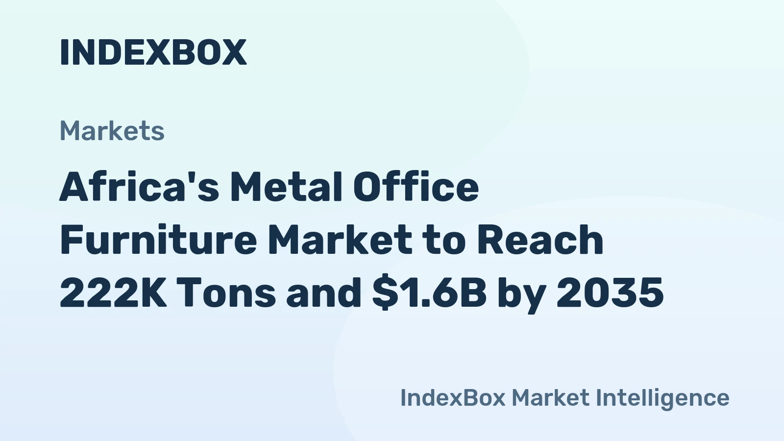 Africa's Metal Office Furniture Market to Reach 222K Tons and $1.6B by 2035