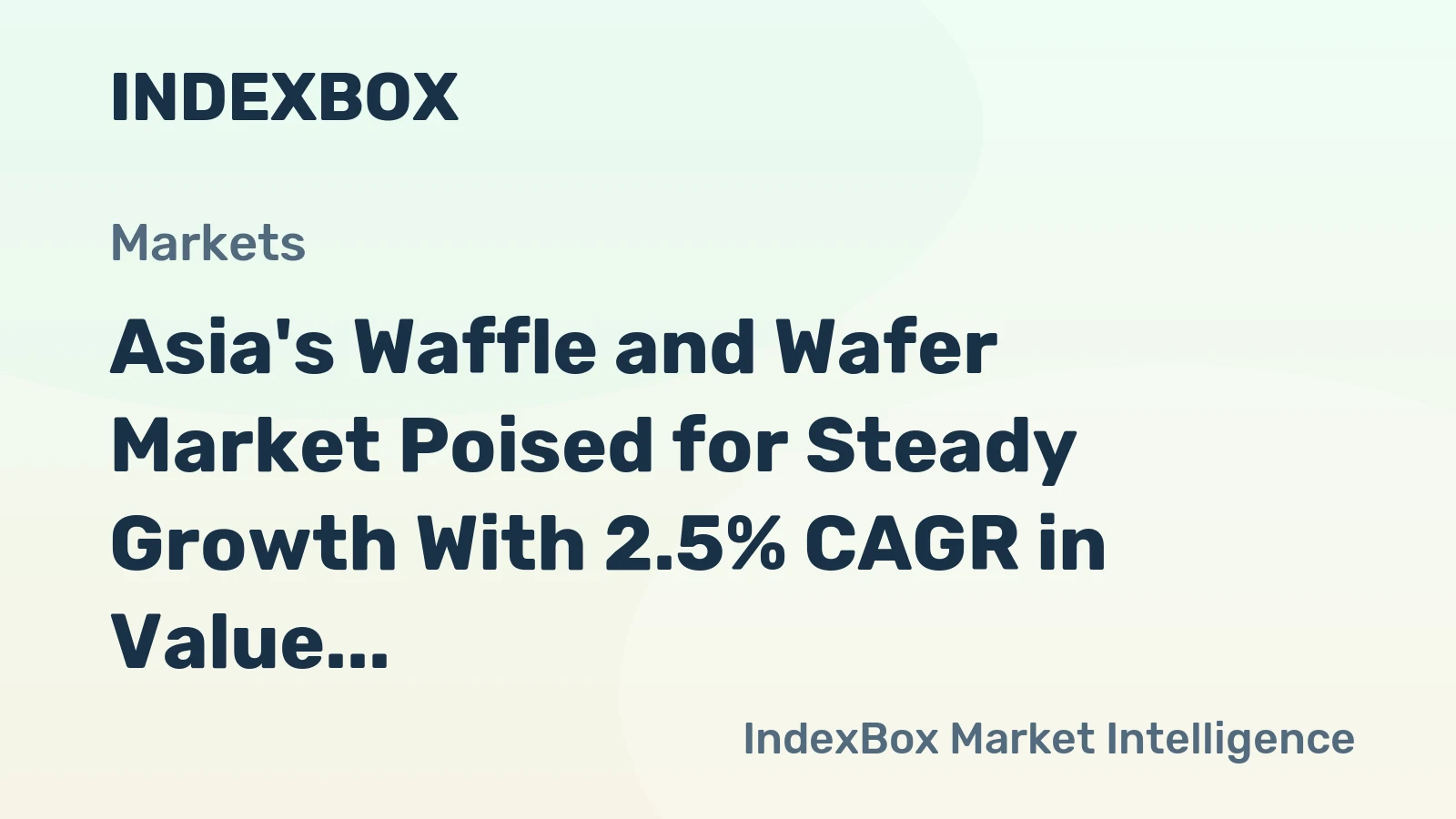 Asia's Waffle and Wafer Market Poised for Steady Growth With 2.5% CAGR in Value