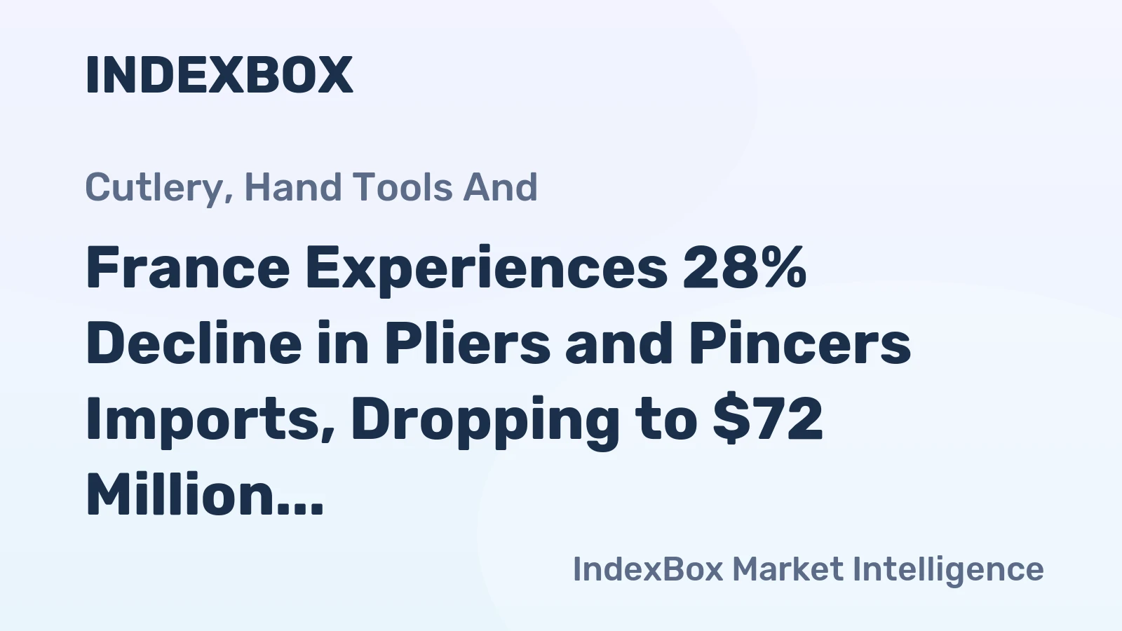 France Experiences 28% Decline in Pliers and Pincers Imports, Dropping to $72 Million in 2024