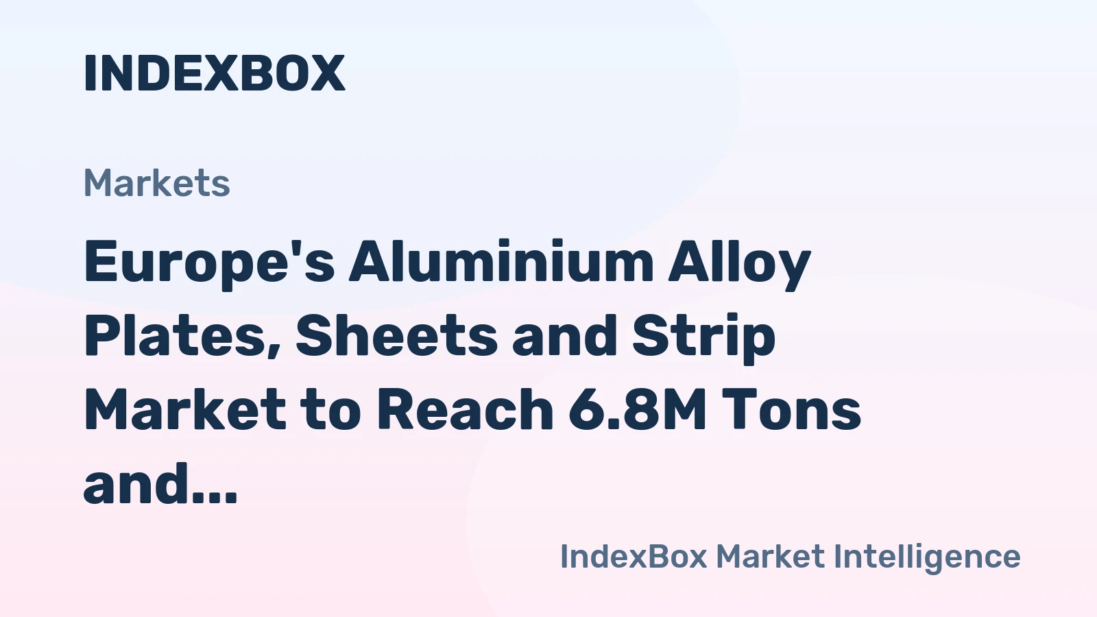 Europe's Aluminium Alloy Plates, Sheets and Strip Market to Reach 6.8M Tons and $31.8B by 2035