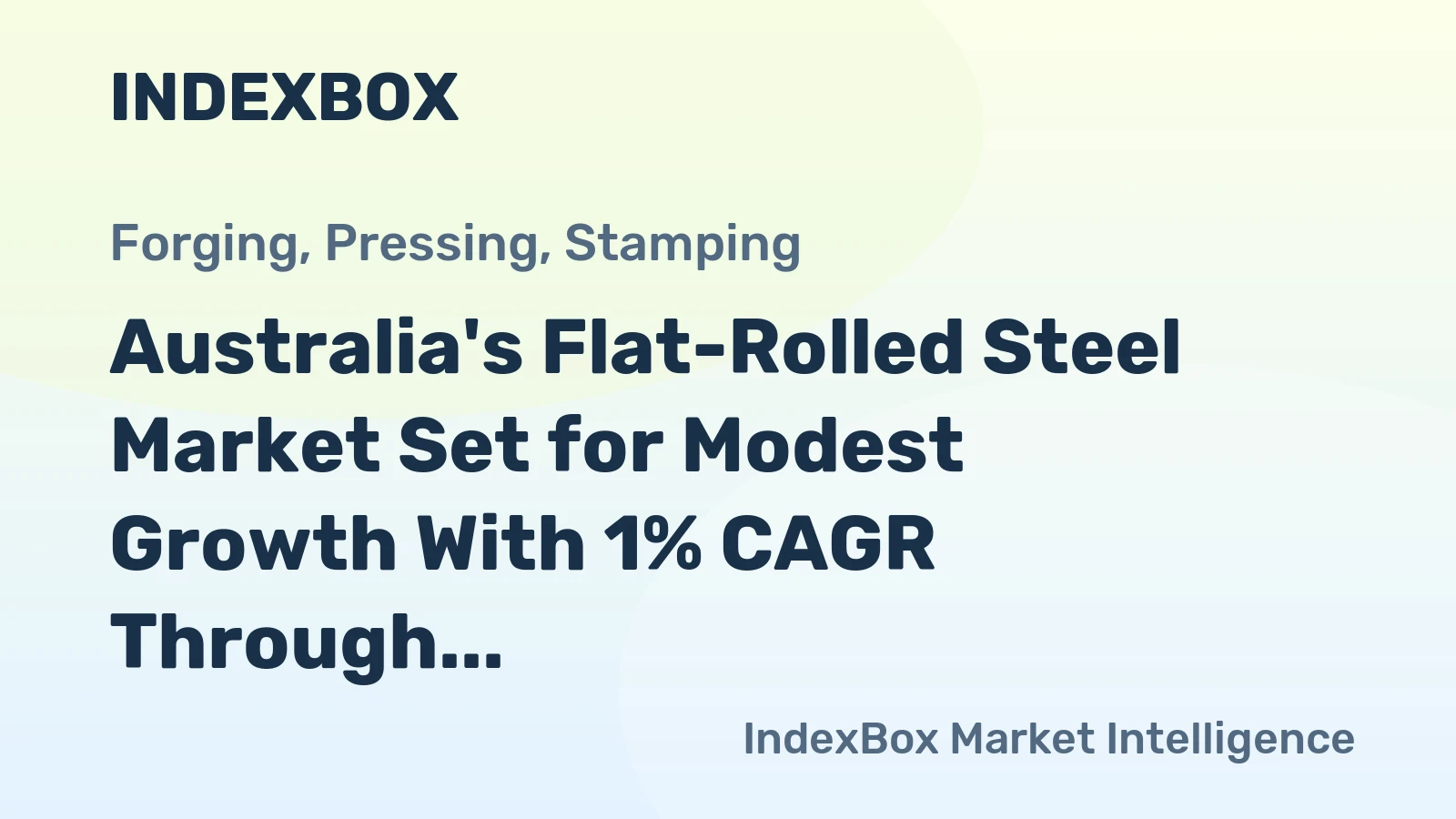Australia's Flat-Rolled Steel Market Set for Modest Growth With 1% CAGR Through 2035
