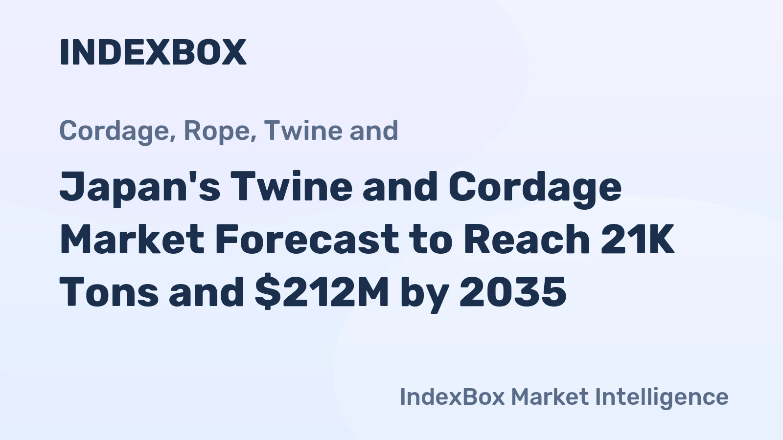 Japan's Twine and Cordage Market Forecast to Reach 21K Tons and $212M by 2035
