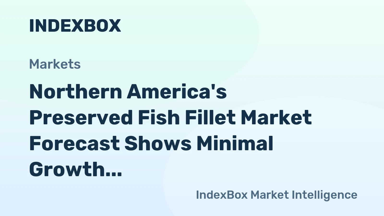 Northern America's Preserved Fish Fillet Market Forecast Shows Minimal Growth With a 0.1% Volume CAGR