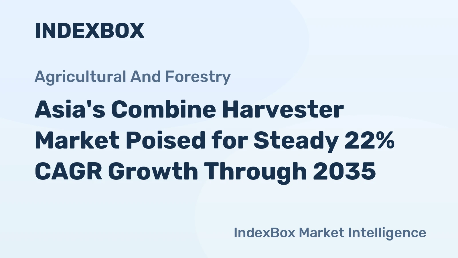 Asia's Combine Harvester Market Poised for Steady 22% CAGR Growth Through 2035