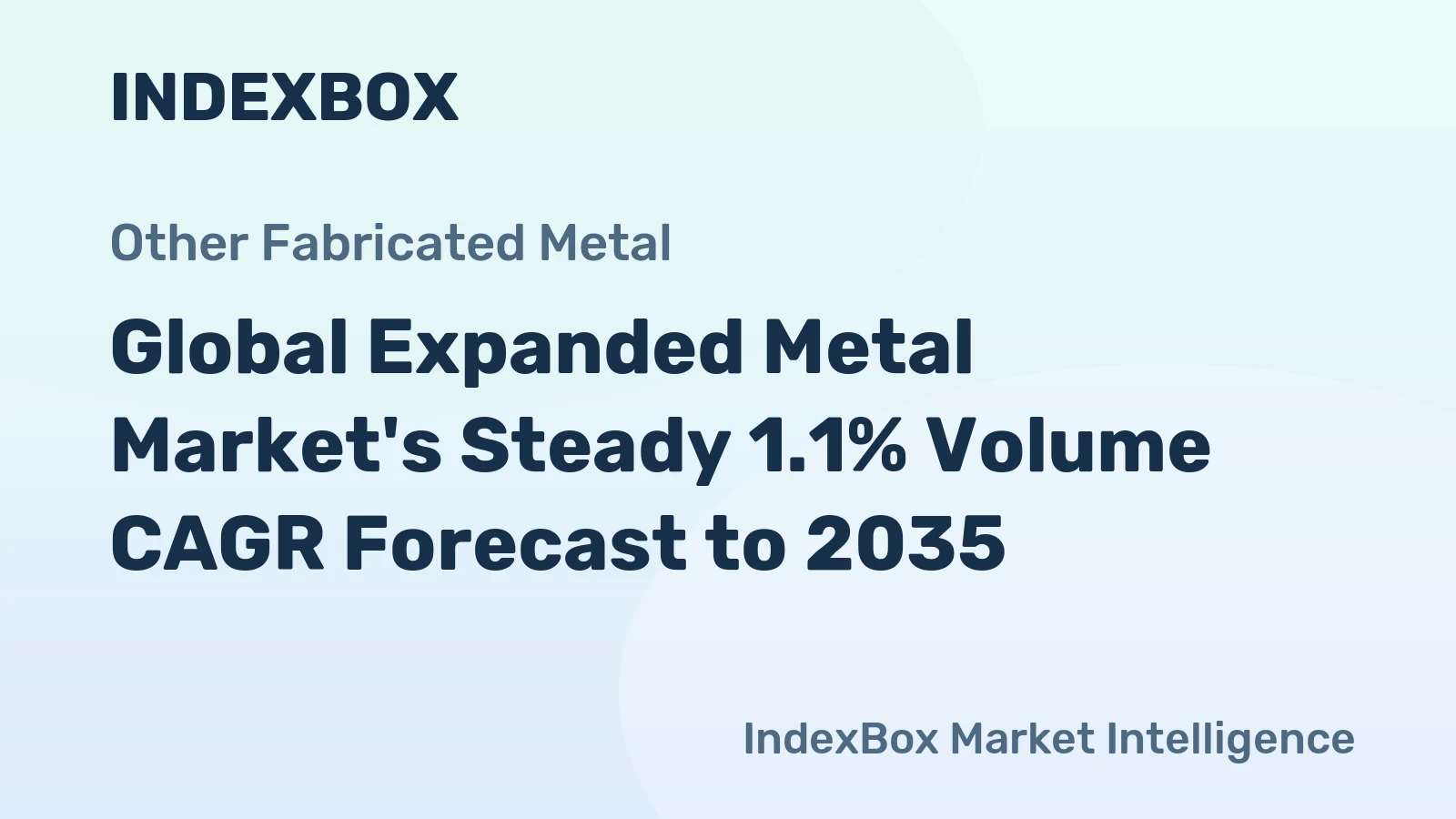 Global Expanded Metal Market's Steady 1.1% Volume CAGR Forecast to 2035