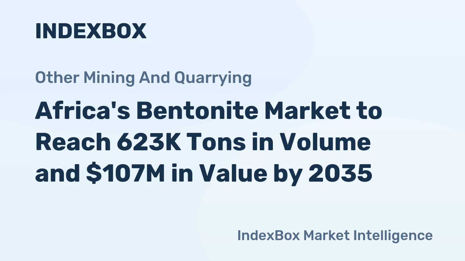 Africa's Bentonite Market to Reach 623K Tons in Volume and $107M in Value by 2035