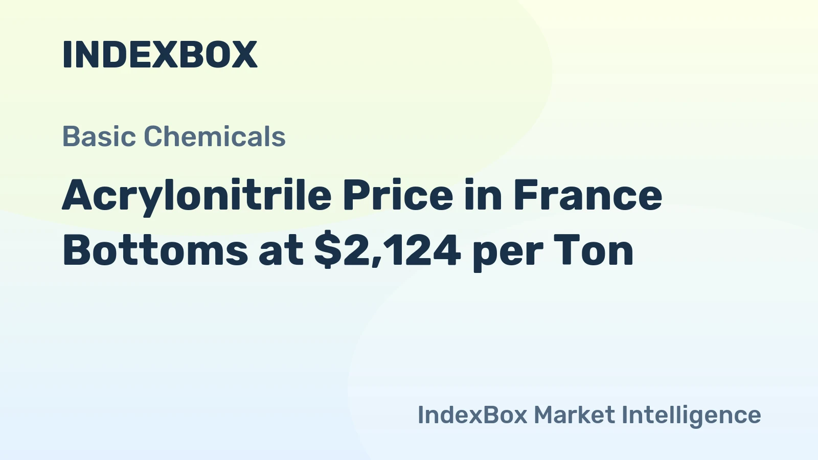 Acrylonitrile Price in France Bottoms at $2,124 per Ton