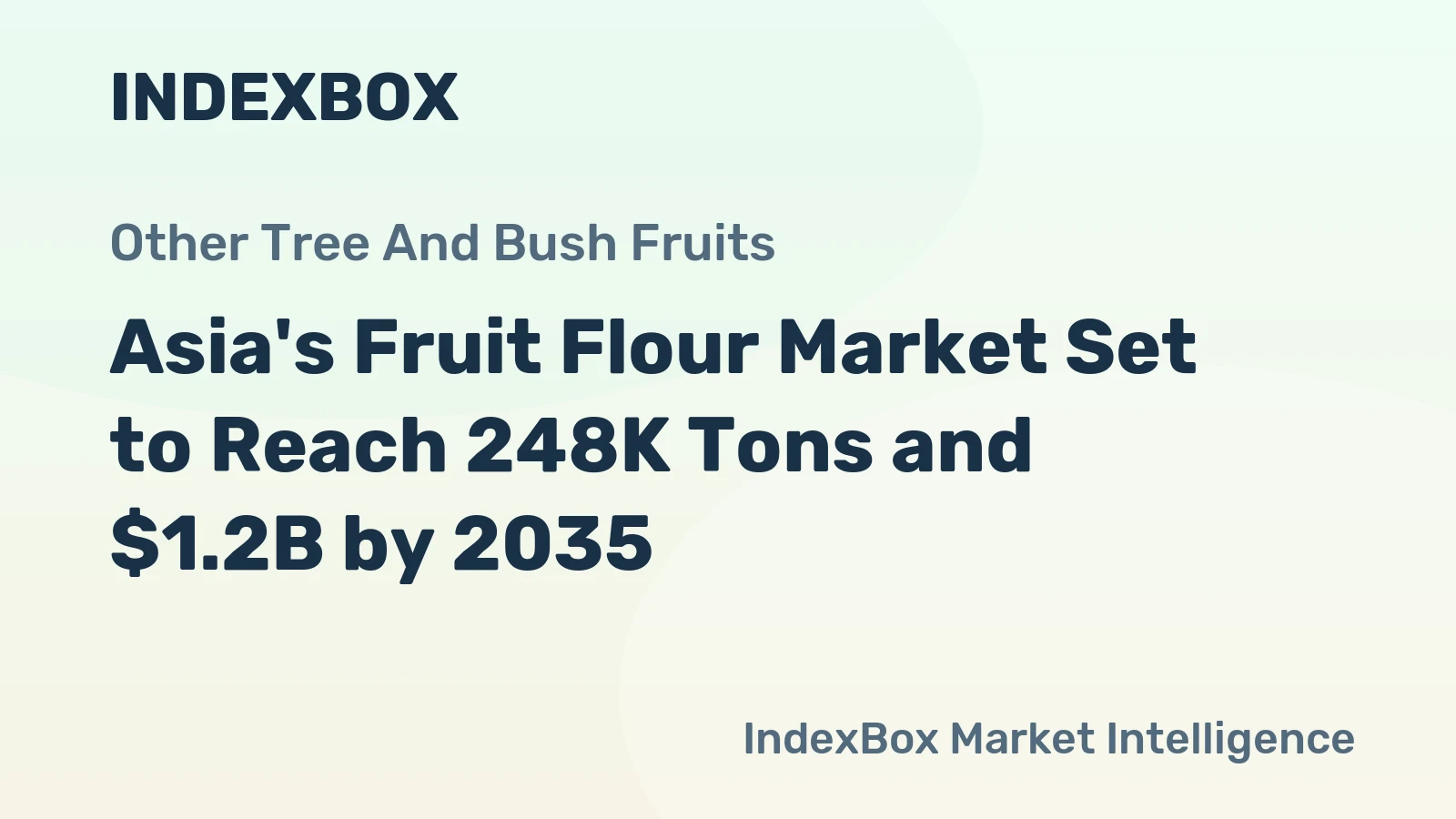 Asia's Fruit Flour Market Set to Reach 248K Tons and $1.2B by 2035