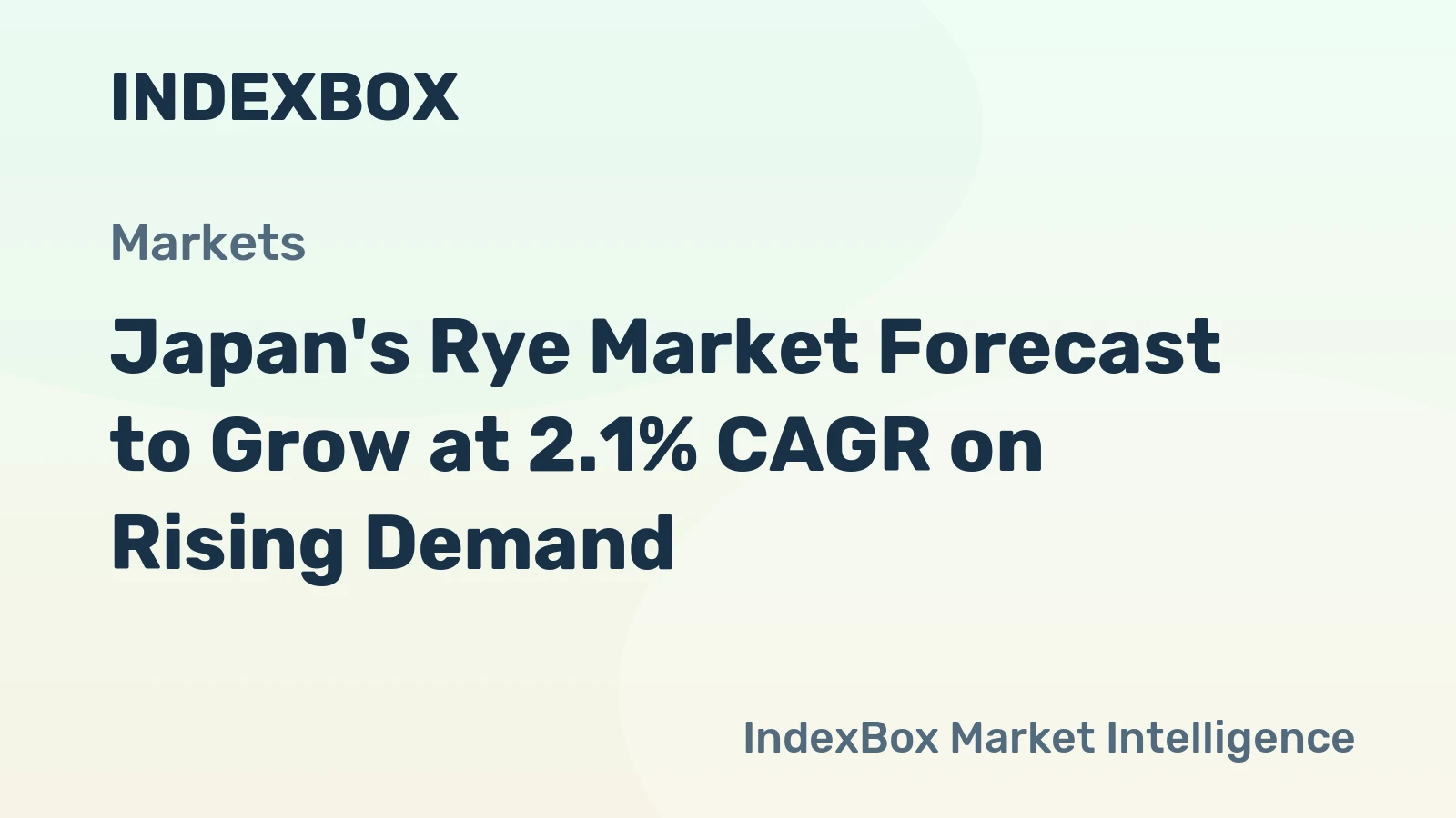 Japan's Rye Market Forecast to Grow at 2.1% CAGR on Rising Demand