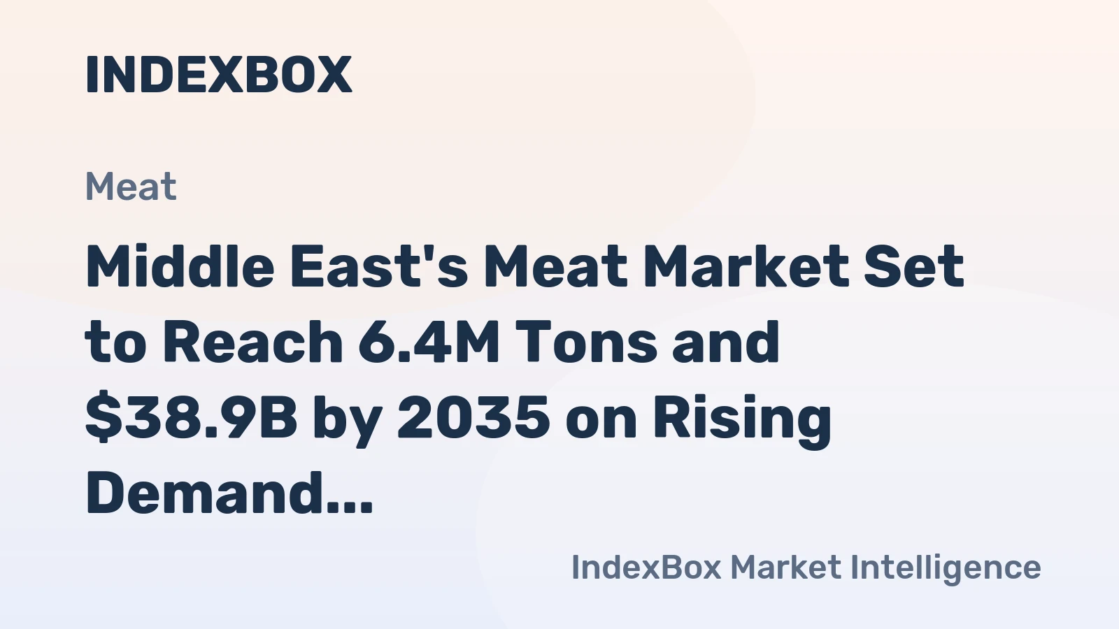 Middle East's Meat Market Set to Reach 6.4M Tons and $38.9B by 2035 on Rising Demand