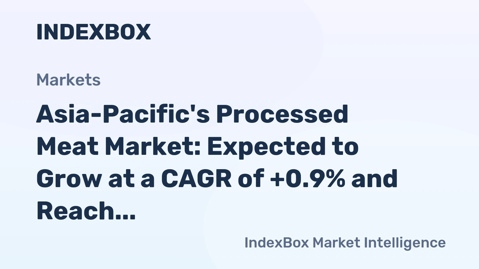 Asia-Pacific's Processed Meat Market: Expected to Grow at a CAGR of +0.9% and Reach 126M tons by 2035