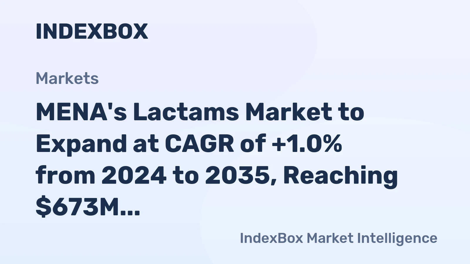 MENA's Lactams Market to Expand at CAGR of +1.0% from 2024 to 2035, Reaching $673M by 2035