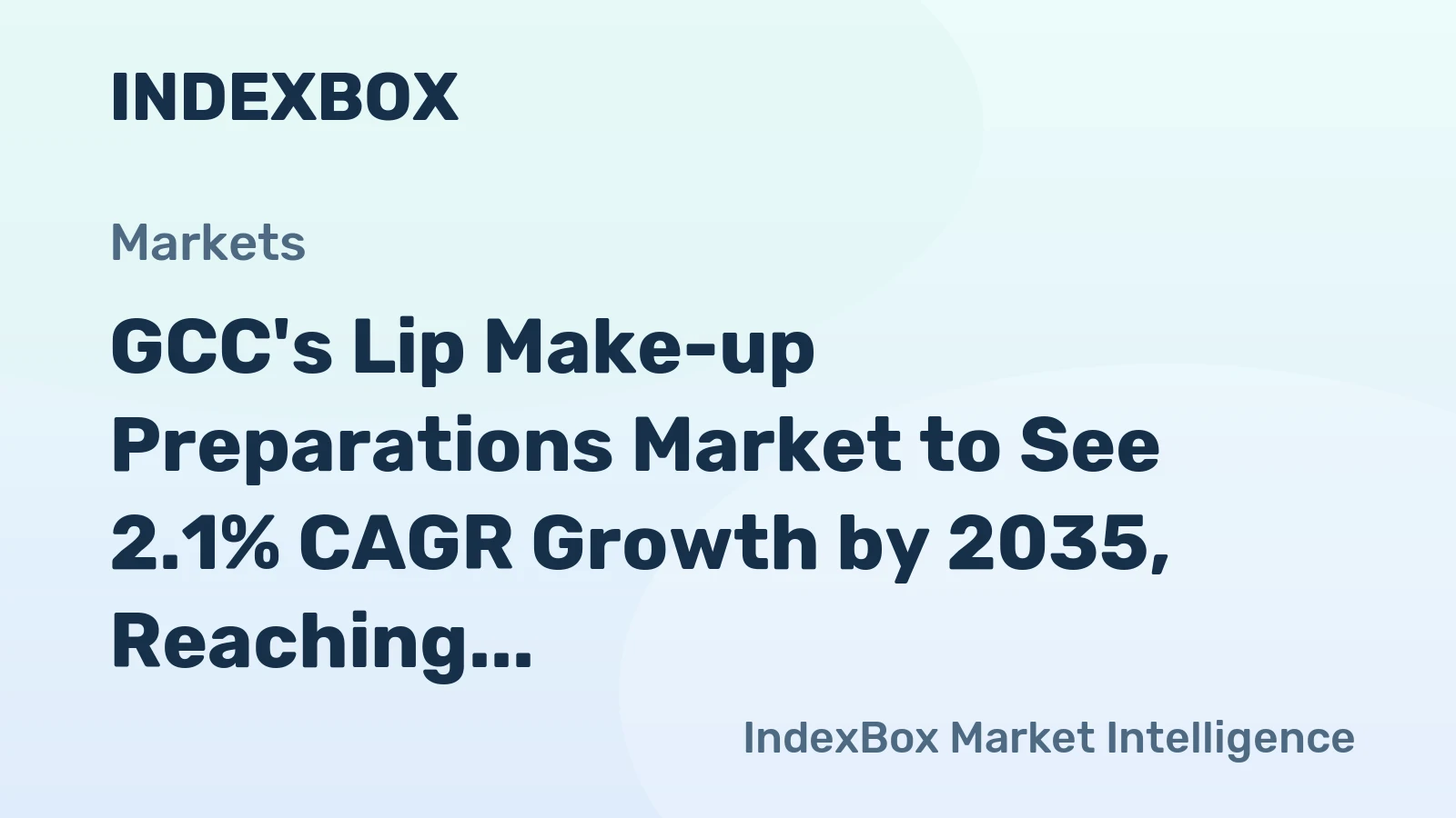 GCC's Lip Make-up Preparations Market to See 2.1% CAGR Growth by 2035, Reaching $277M in Value