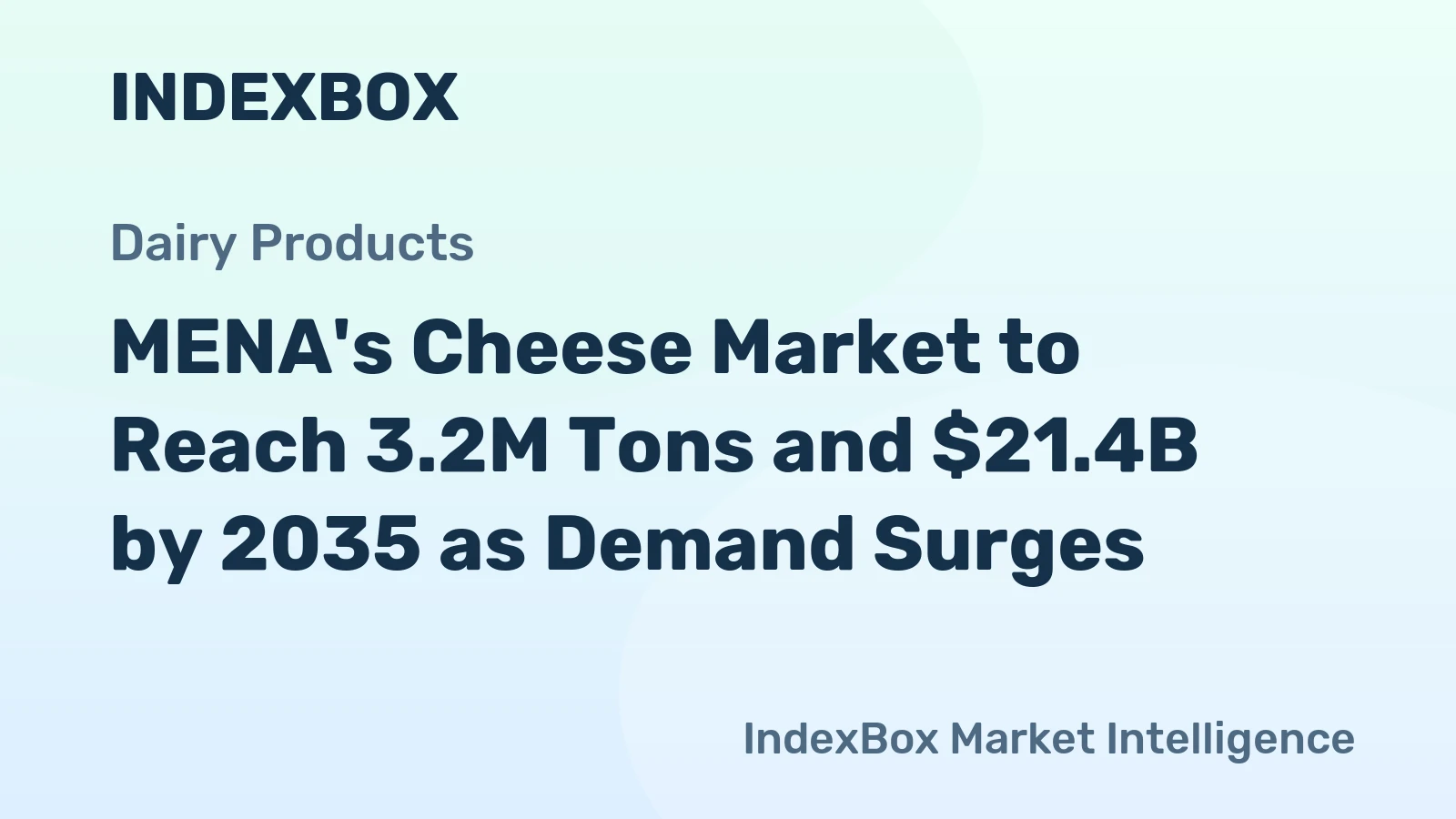 MENA's Cheese Market to Reach 3.2M Tons and $21.4B by 2035 as Demand Surges
