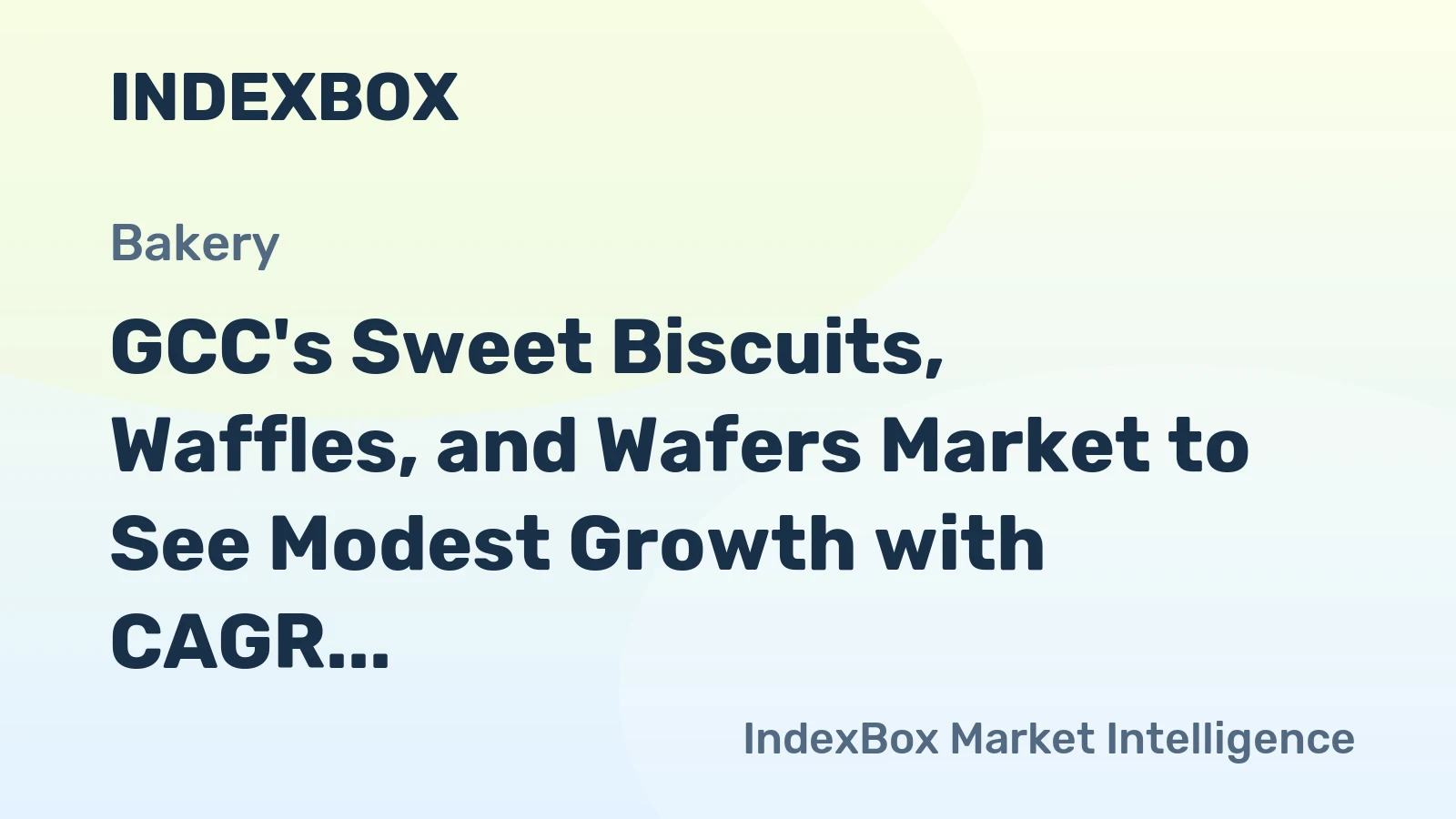 GCC's Sweet Biscuits, Waffles, and Wafers Market to See Modest Growth with CAGR of +1.2% from 2024-2035