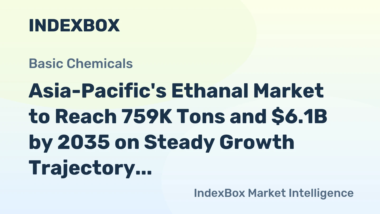 Asia-Pacific's Ethanal Market to Reach 759K Tons and $6.1B by 2035 on Steady Growth Trajectory