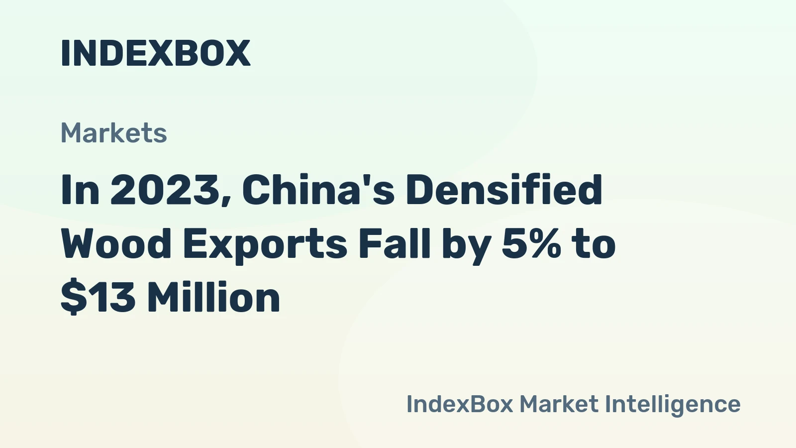 In 2023, China's Densified Wood Exports Fall by 5% to $13 Million