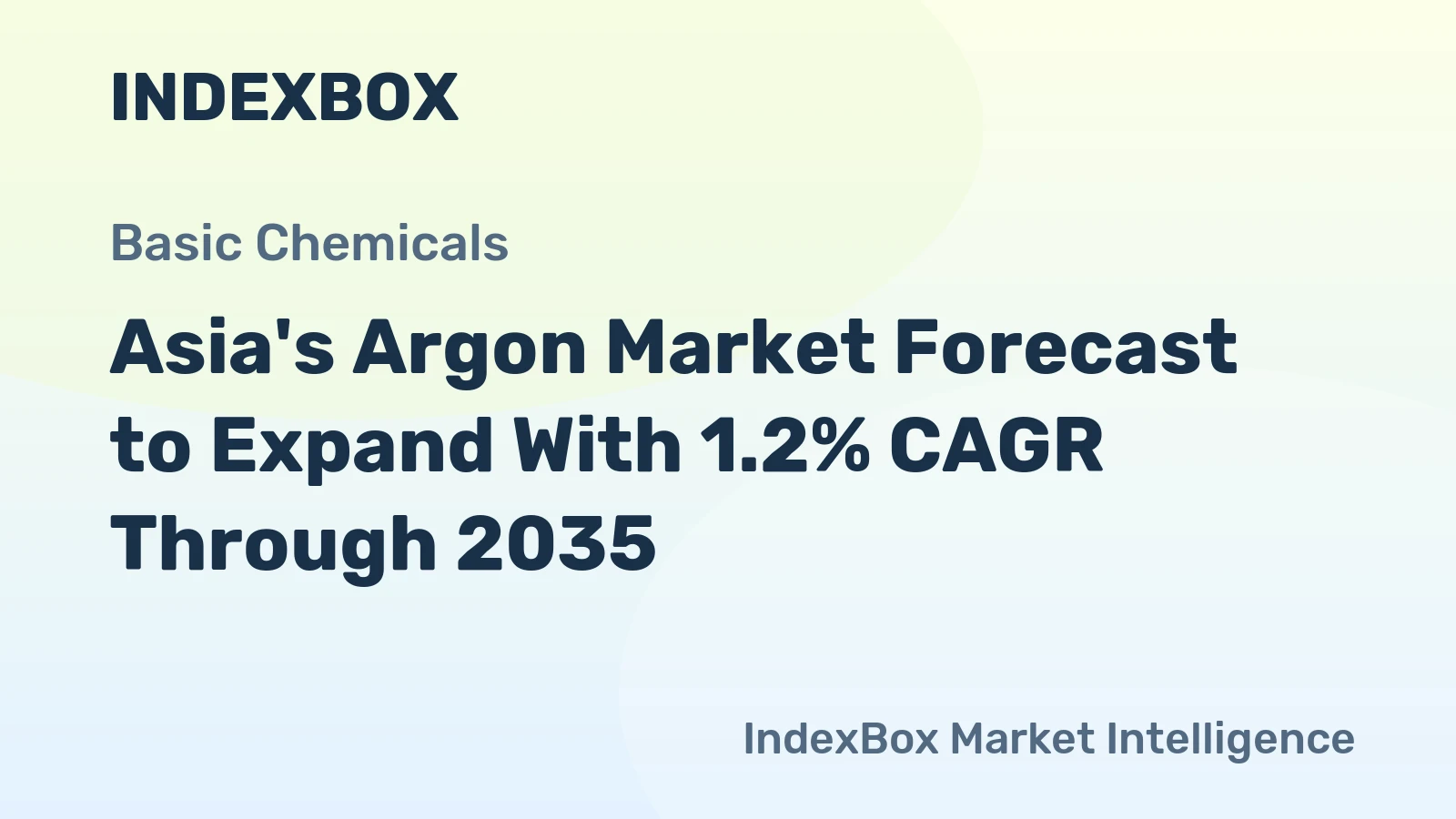 Asia's Argon Market Forecast to Expand With 1.2% CAGR Through 2035