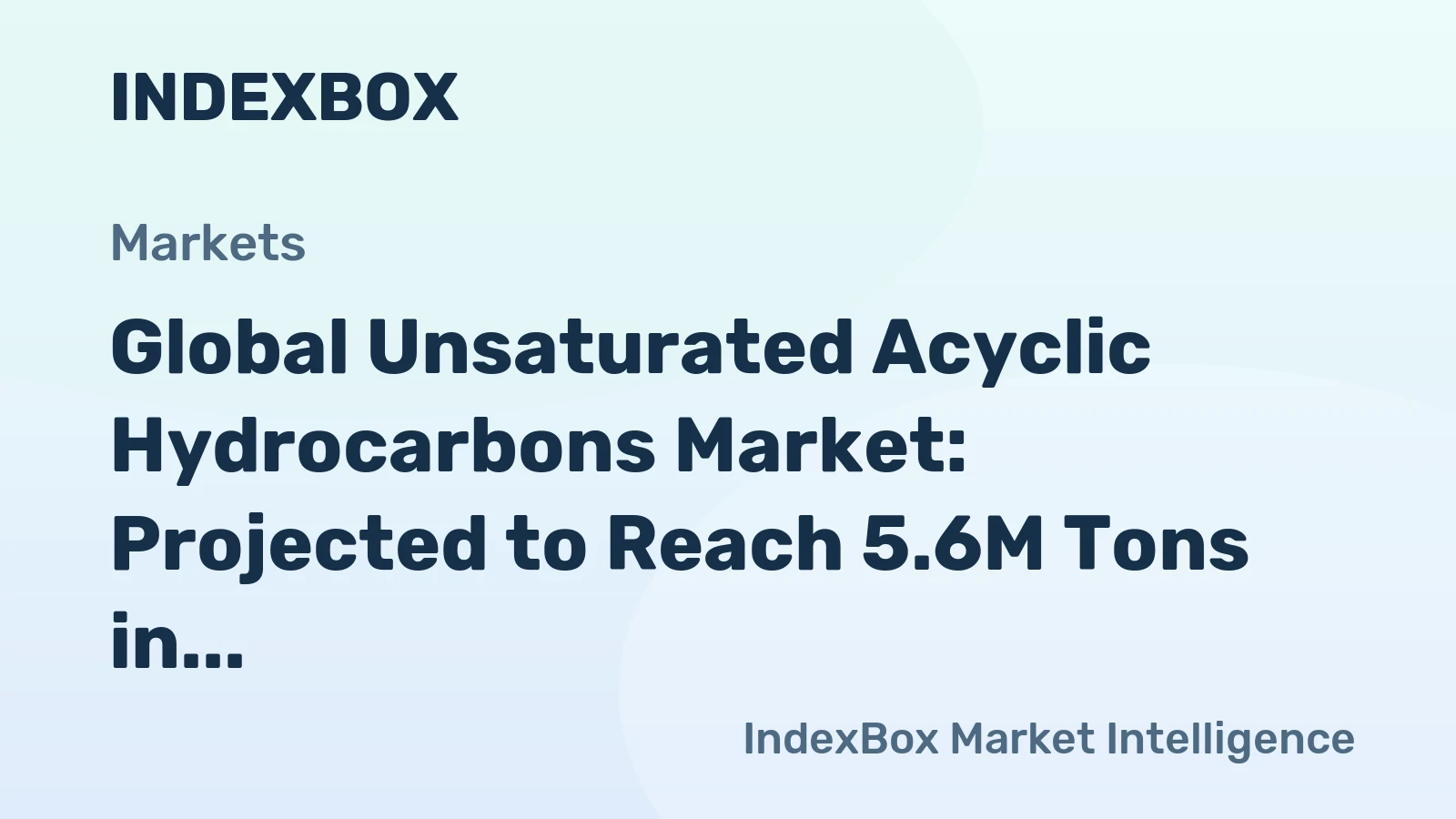 Global Unsaturated Acyclic Hydrocarbons Market: Projected to Reach 5.6M Tons in Volume and $13B in Value by 2035