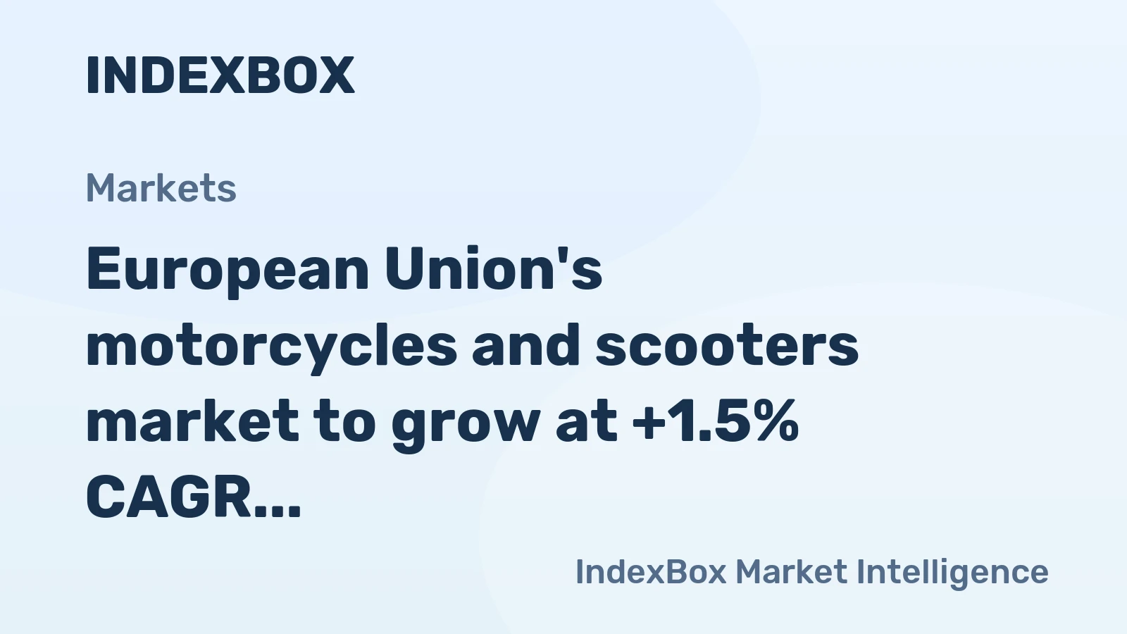 European Union's motorcycles and scooters market to grow at +1.5% CAGR, reaching $21.1B by 2035