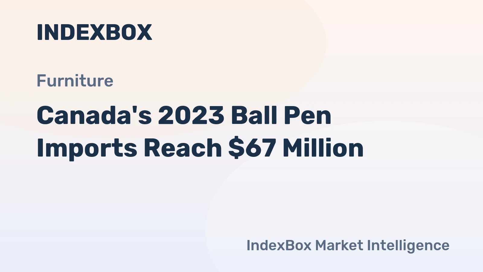 Canada's 2023 Ball Pen Imports Reach $67 Million